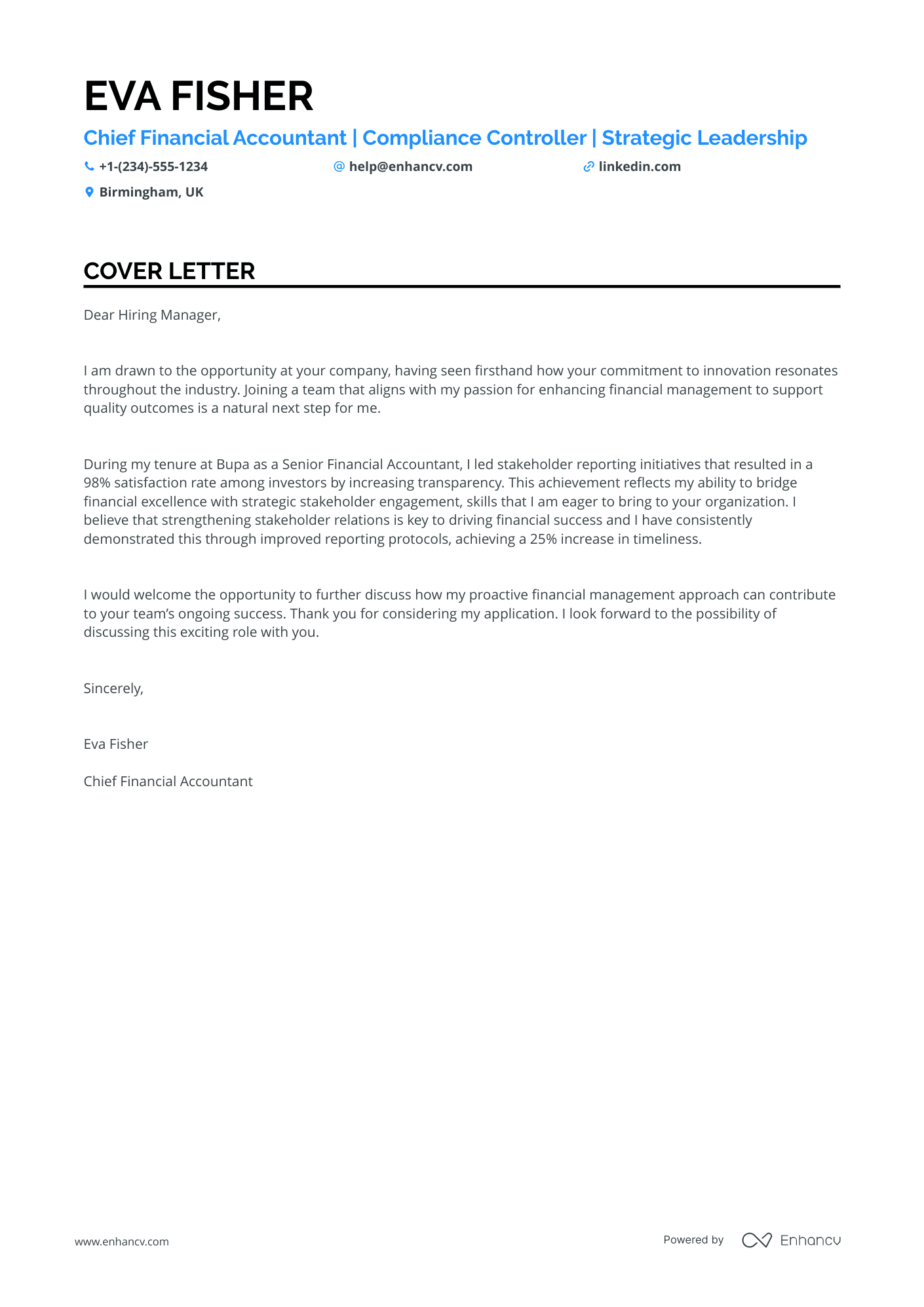 Financial Controller Cover Letter Examples & Guide for 2026