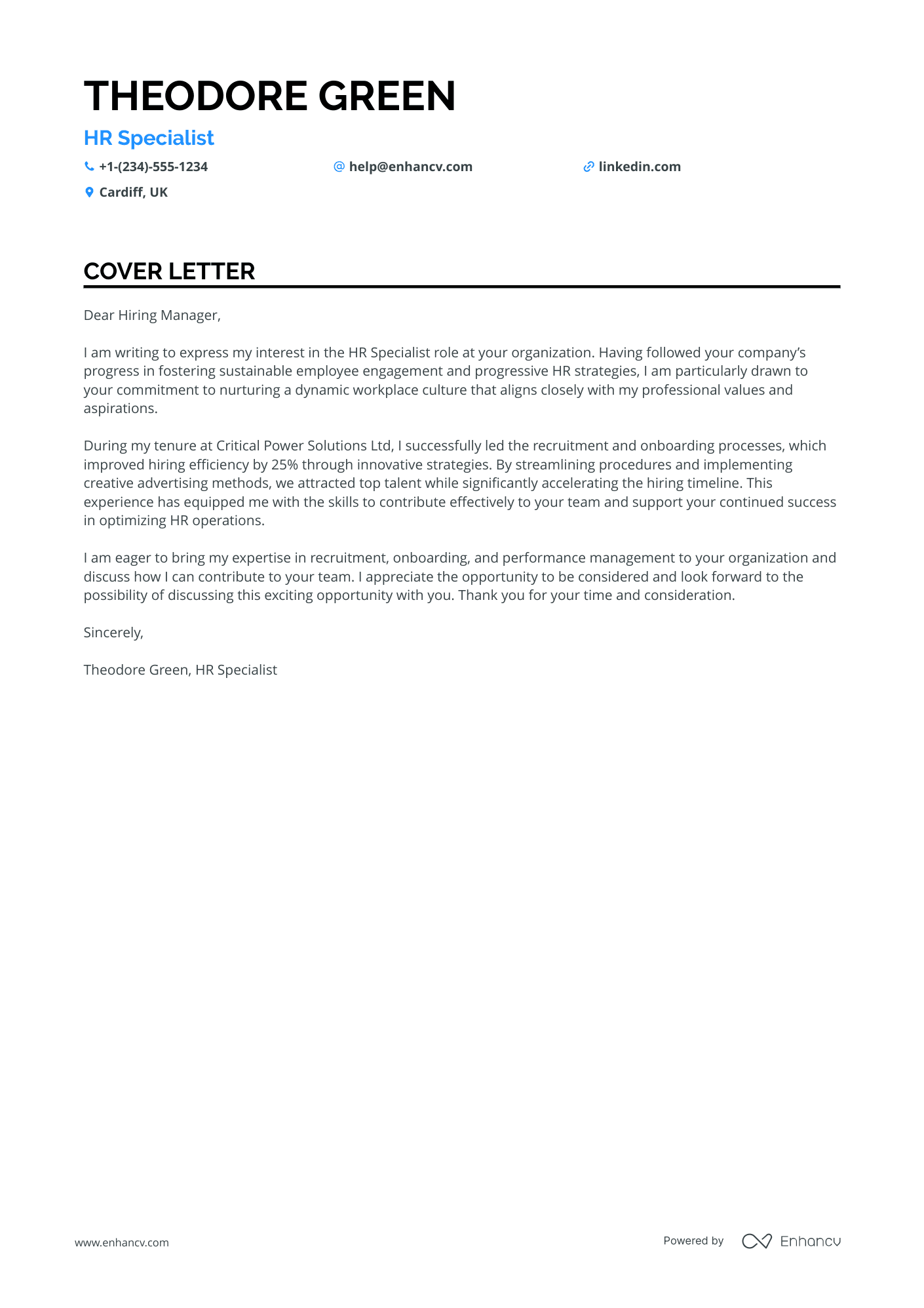 HR Generalist Cover Letter Examples & Guide for 2026