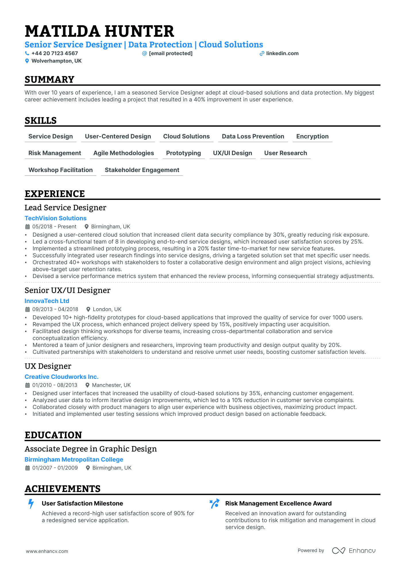 Product Designer CV Examples & Guide for 2025