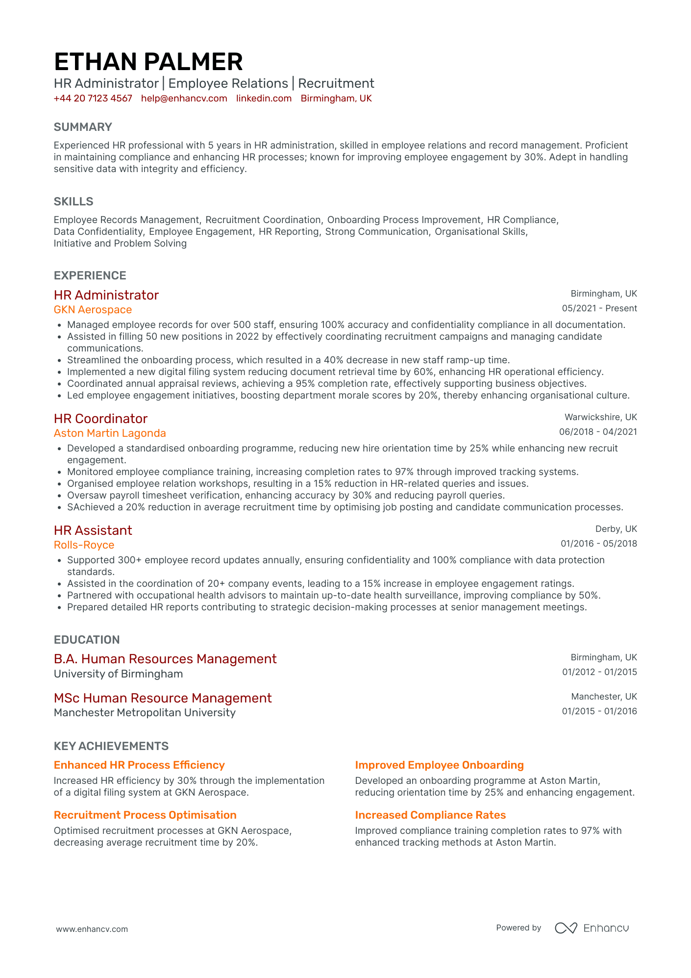 Human Resources CV Examples & Guide for 2026