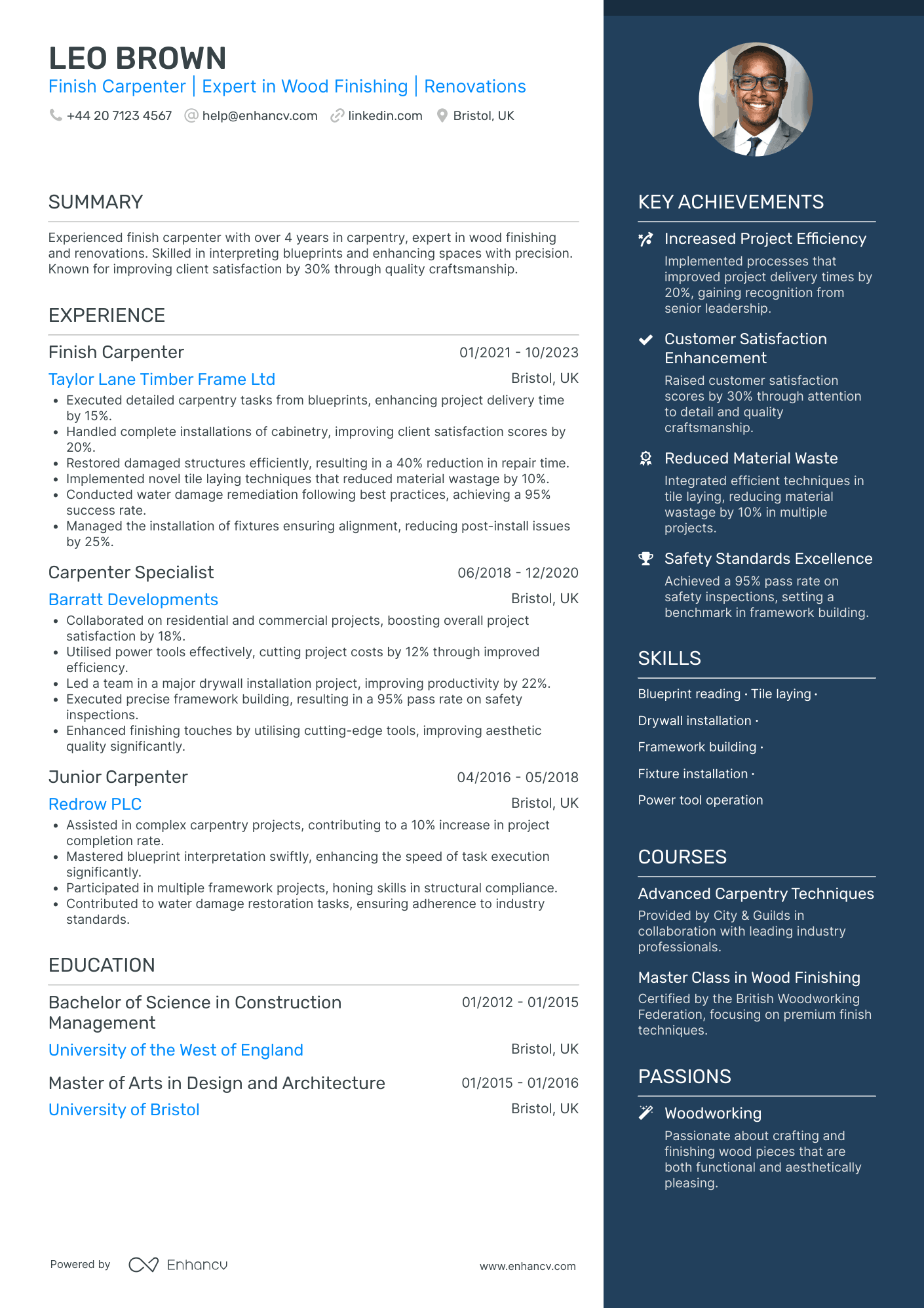 Carpenter CV Examples & Guide for 2025