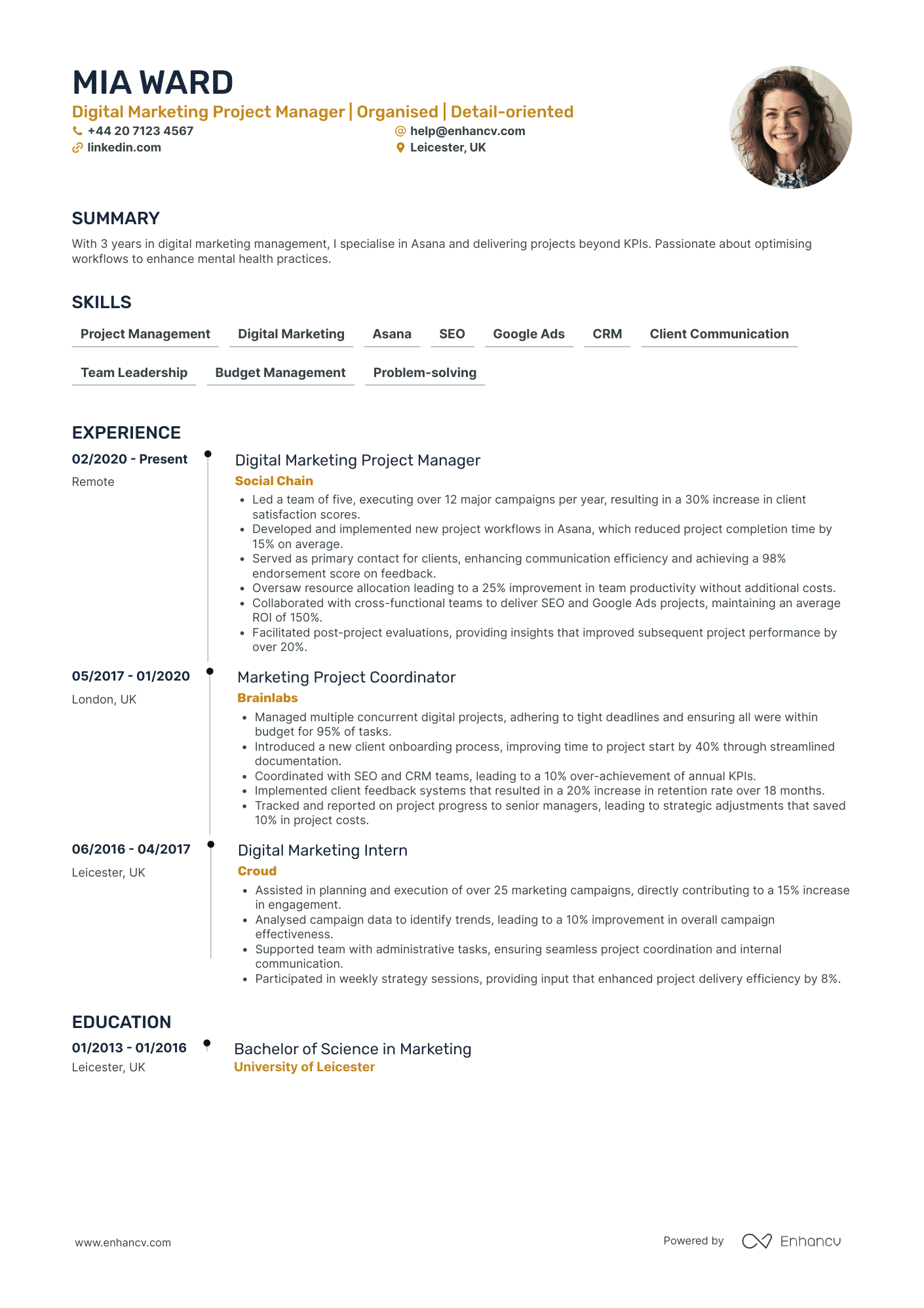 Digital Project Manager CV Examples & Guide for 2026