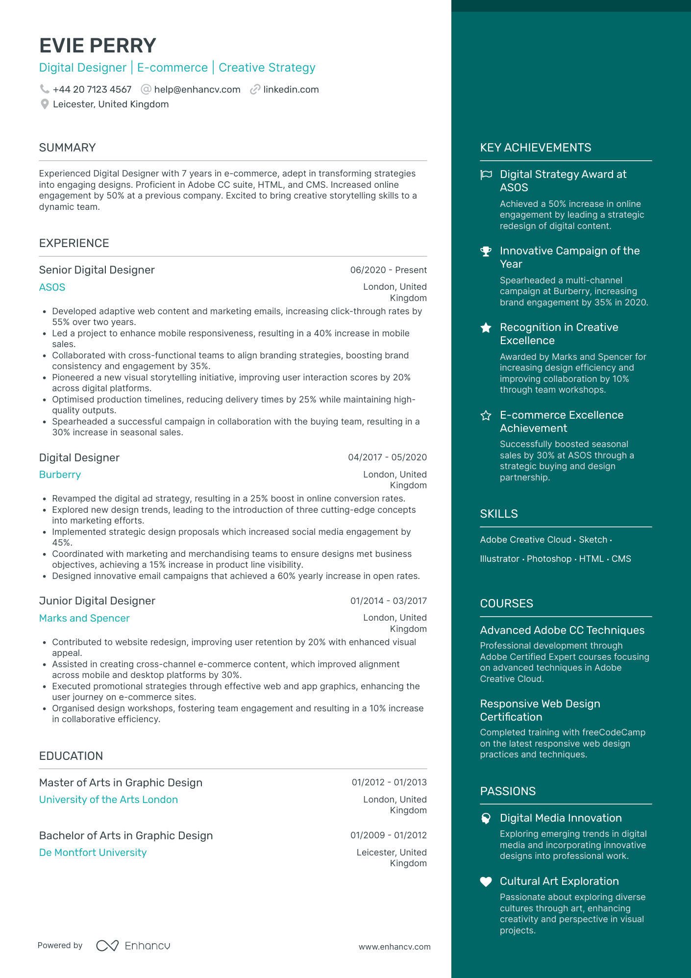 Web Designer CV Examples & Guide for 2026