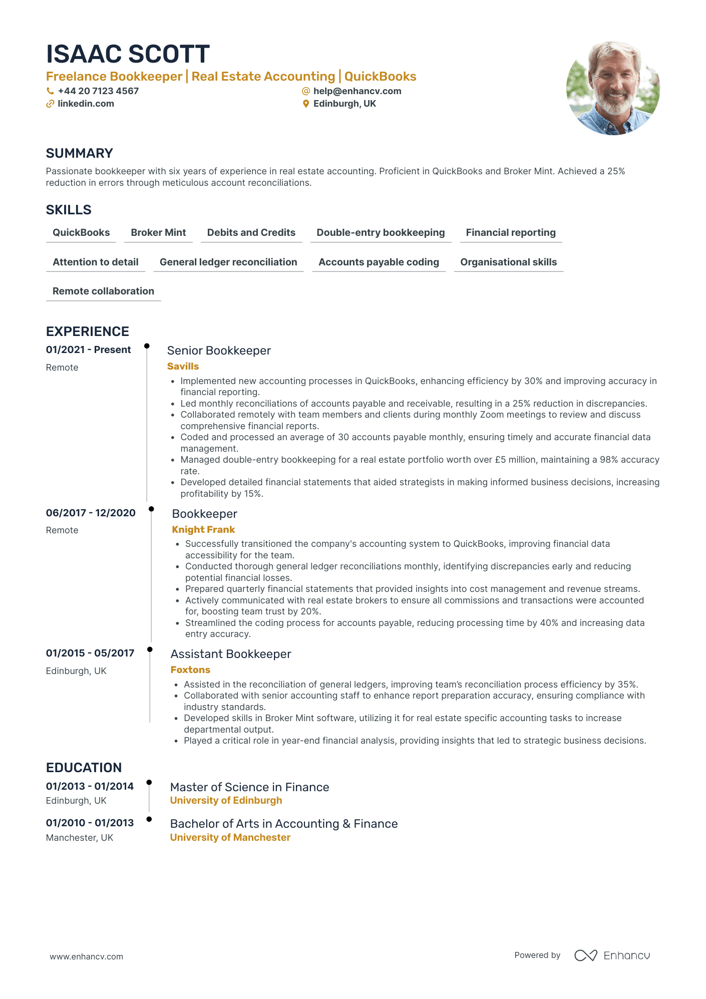 Bookkeeper CV Examples & Guide for 2026