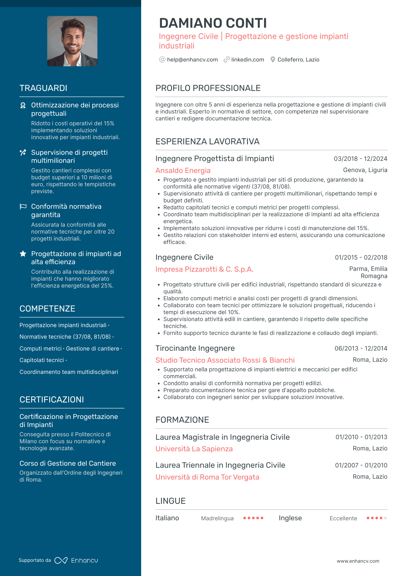 Crea Curriculum: Creare il Vostro Curriculum con Enhancv