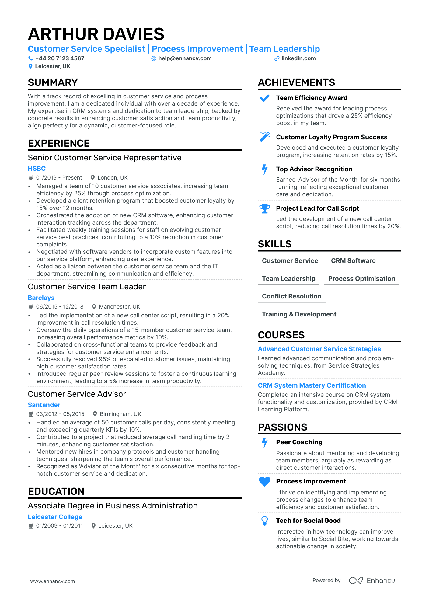 Customer Service CV Examples & Guide for 2025