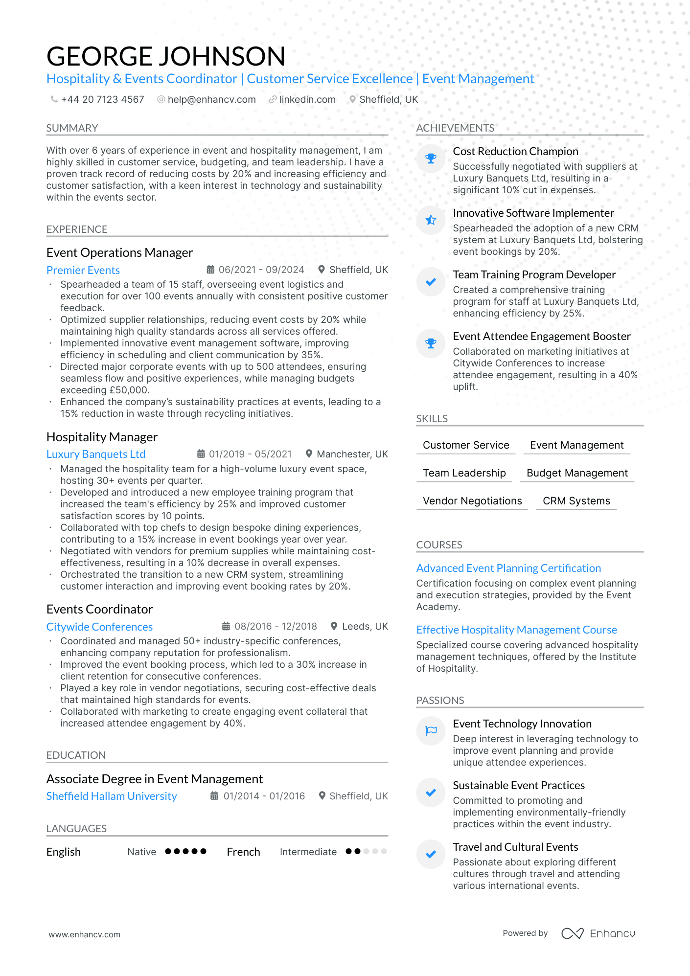 Event Coordinator CV Examples & Guide for 2025