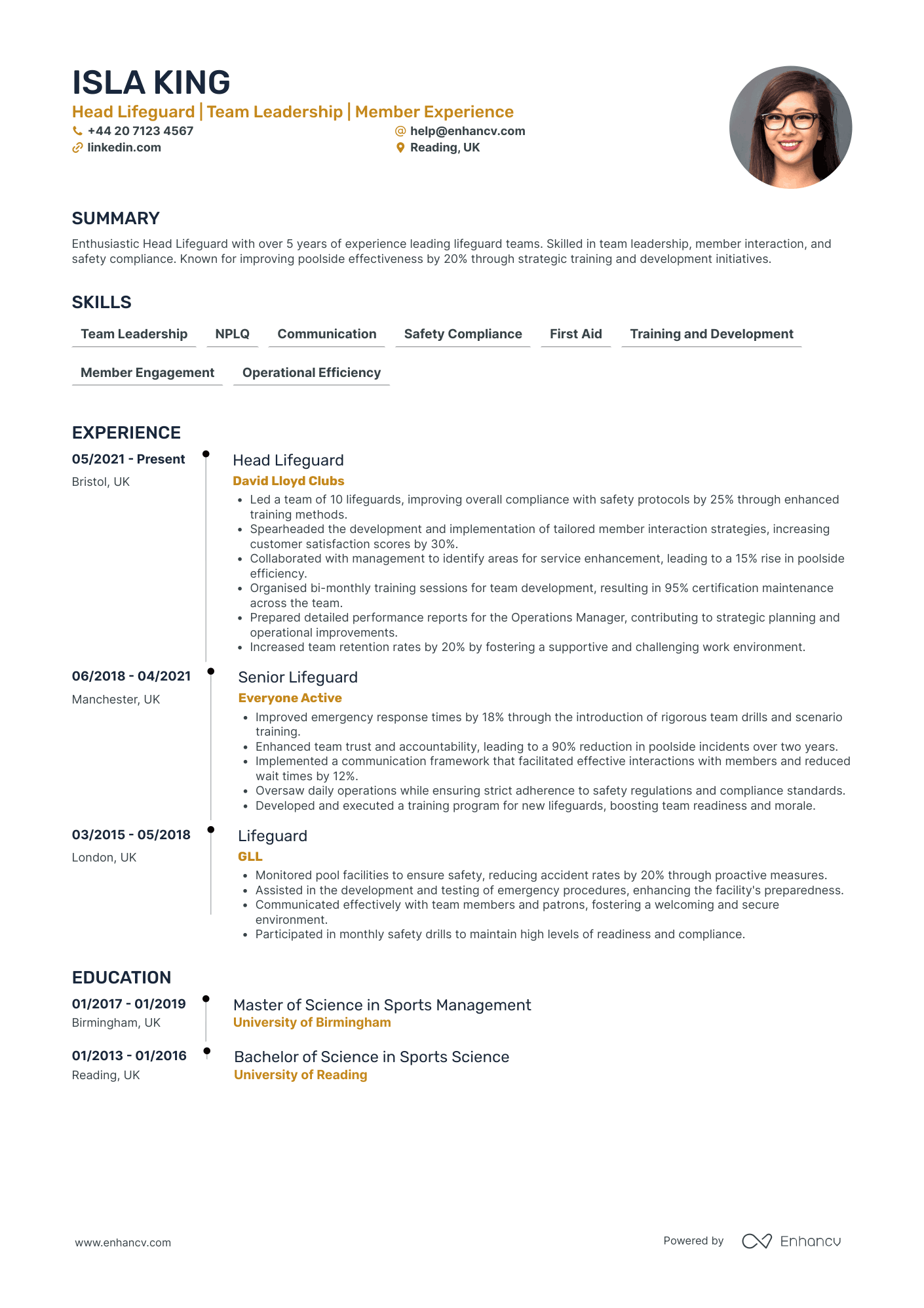 Lifeguard CV Examples & Guide for 2026