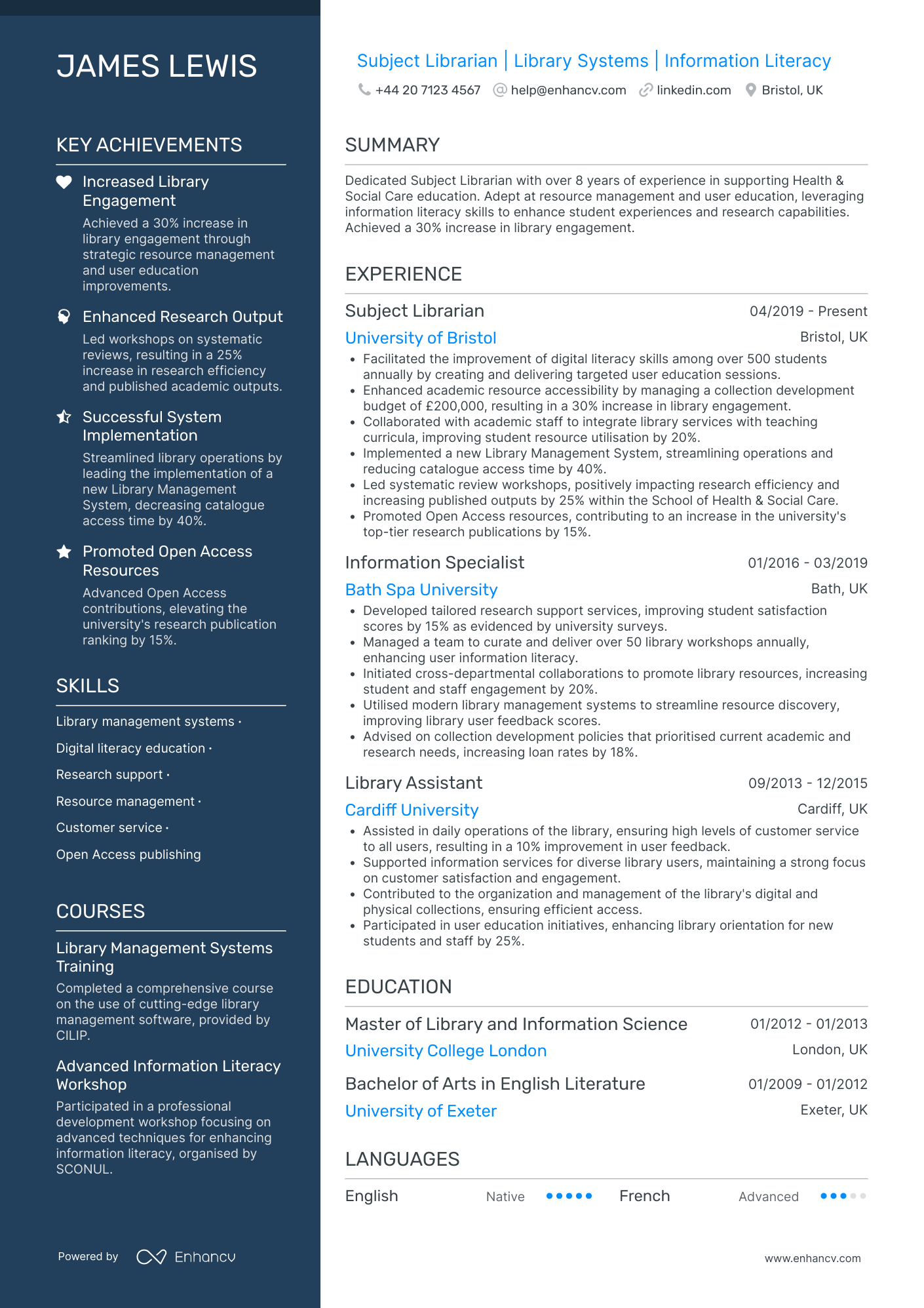 Librarian CV Examples & Guide for 2026