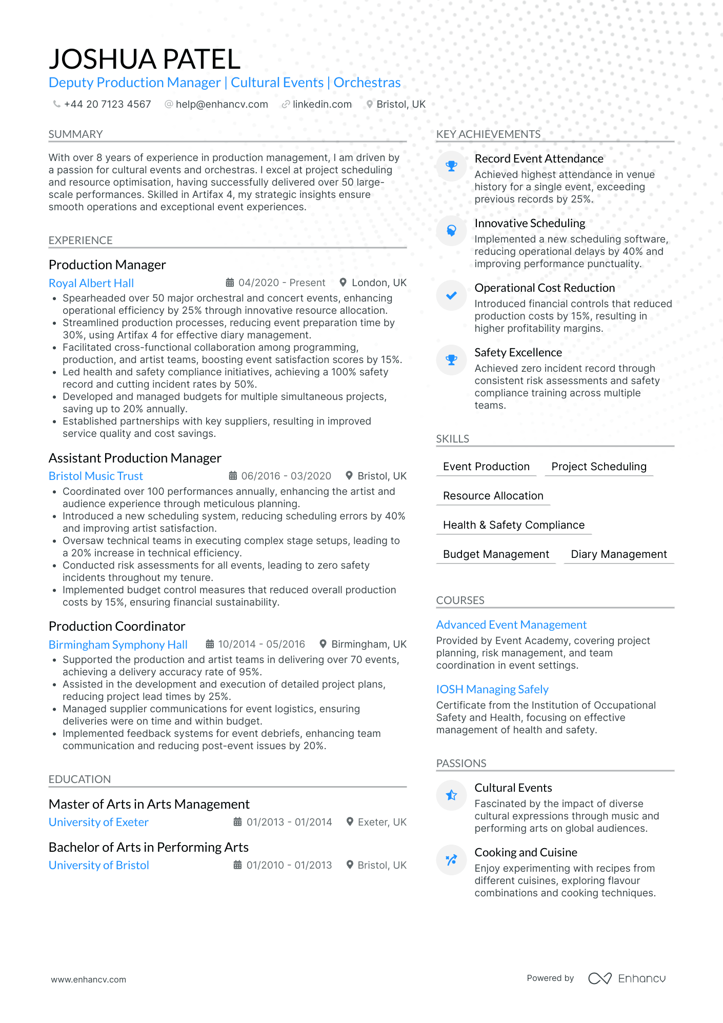 Performing Arts CV Examples & Guide for 2025