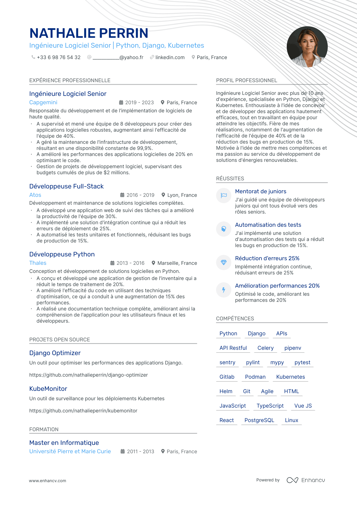 CV Designer en ligne | Créateur de CV gratuit | Enhancv