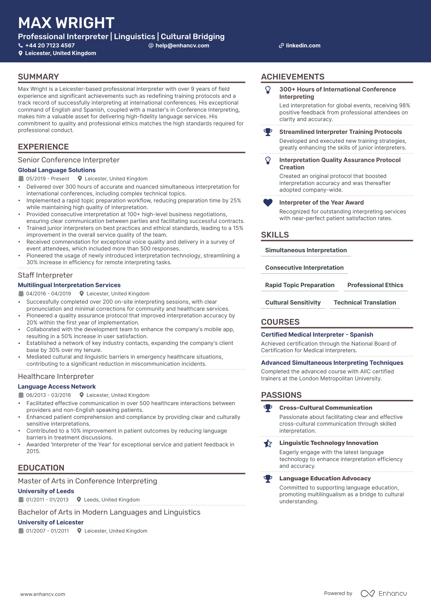 Freelance Translator CV Examples & Guide for 2025