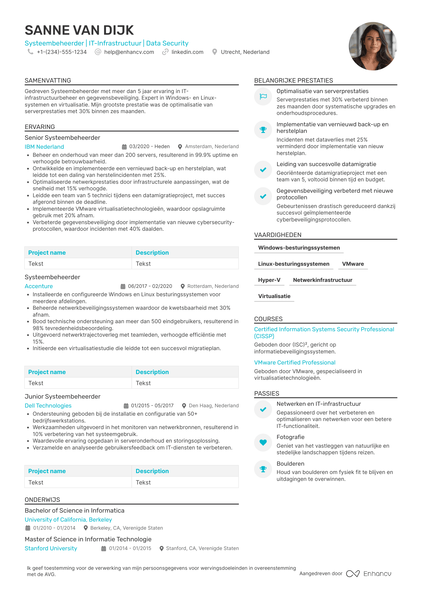De cv maker van Enhancv helpt je aan je droombaan!