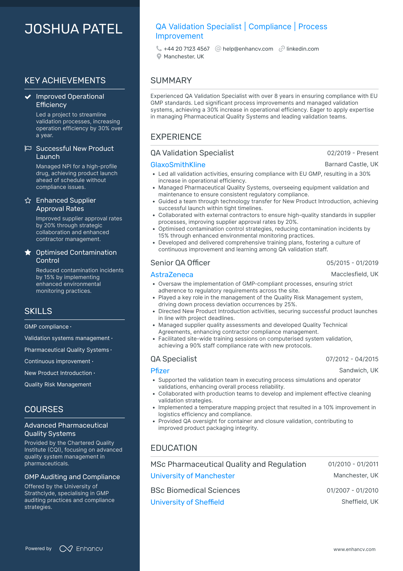 Quality Manager CV Examples & Guide for 2026