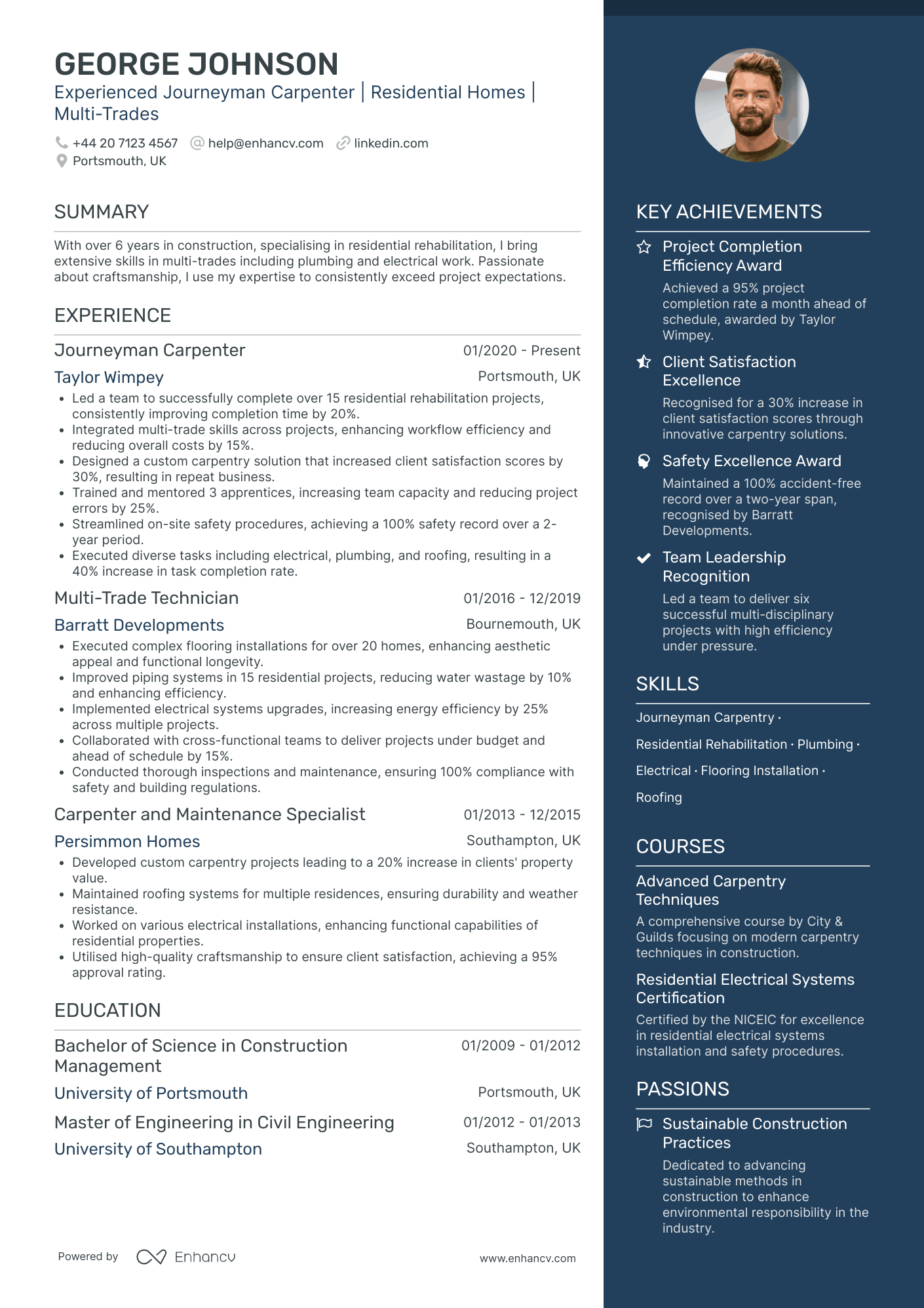 Carpenter CV Examples & Guide for 2026