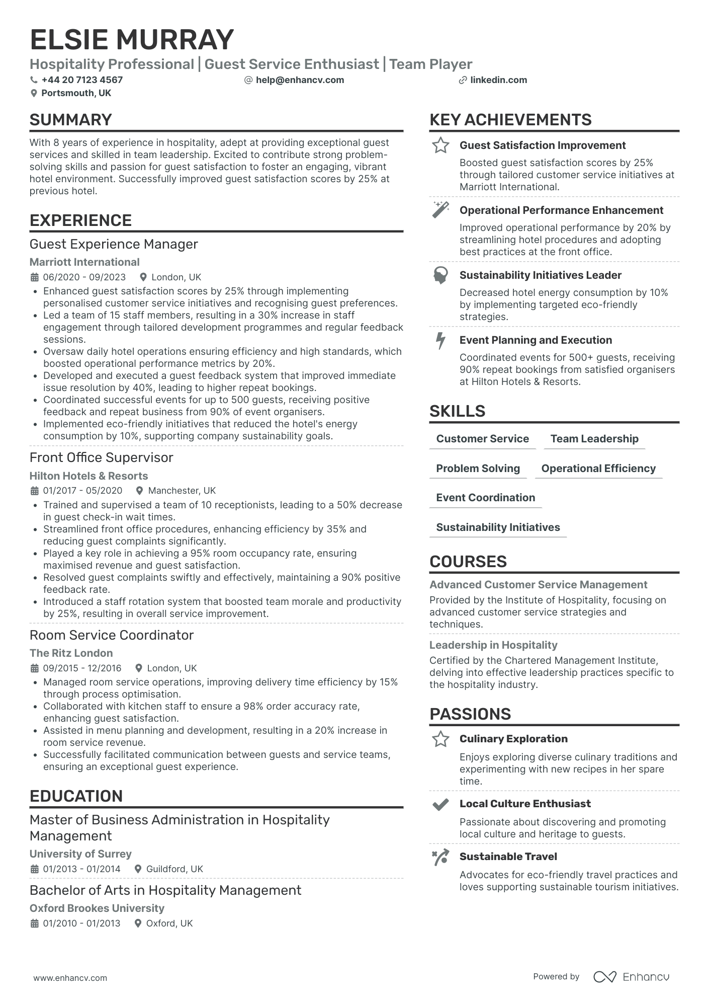 Waitress CV Examples & Guide for 2026