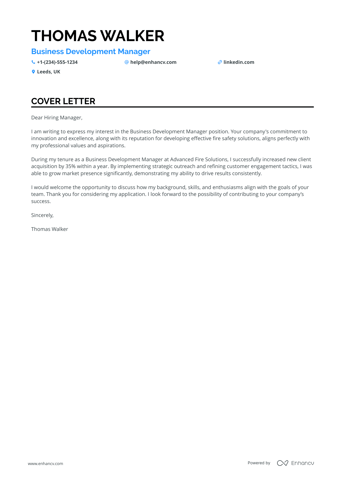 Business Development Cover Letter Examples & Guide for 2025