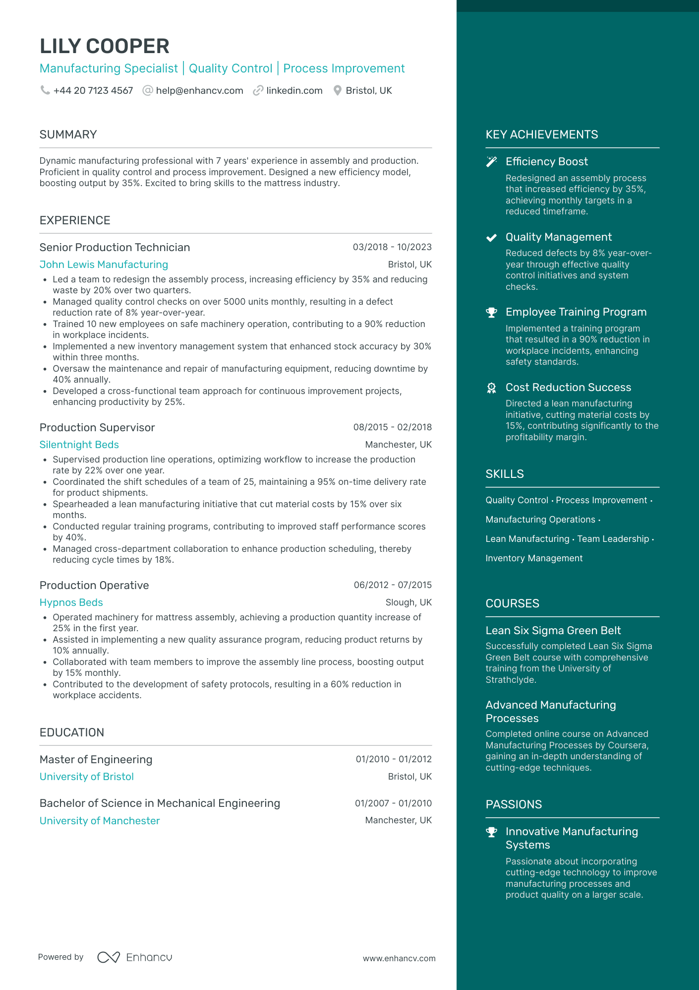 Factory Worker CV Examples & Guide for 2026