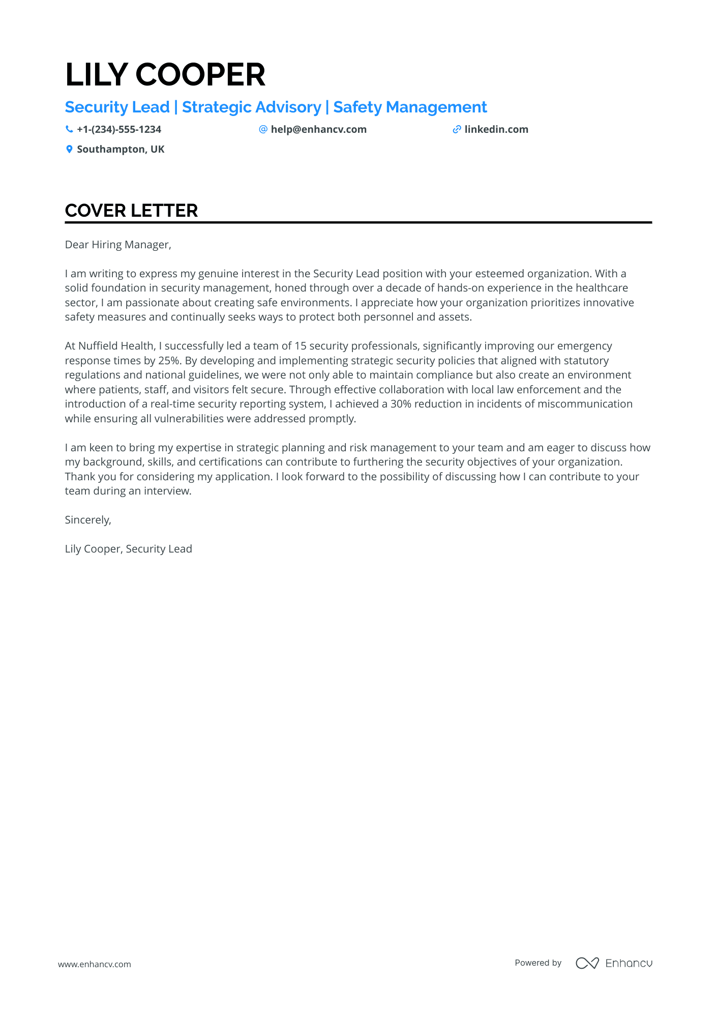 Security Guard Cover Letter Examples & Guide for 2026