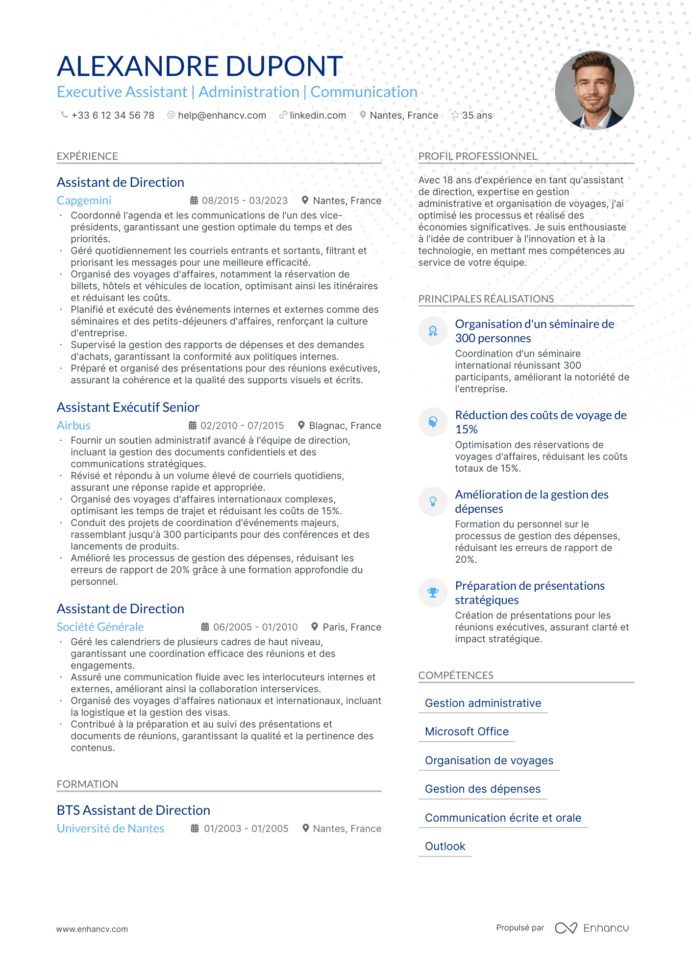CV Assistant de Direction : Exemples Réussis et Conseils