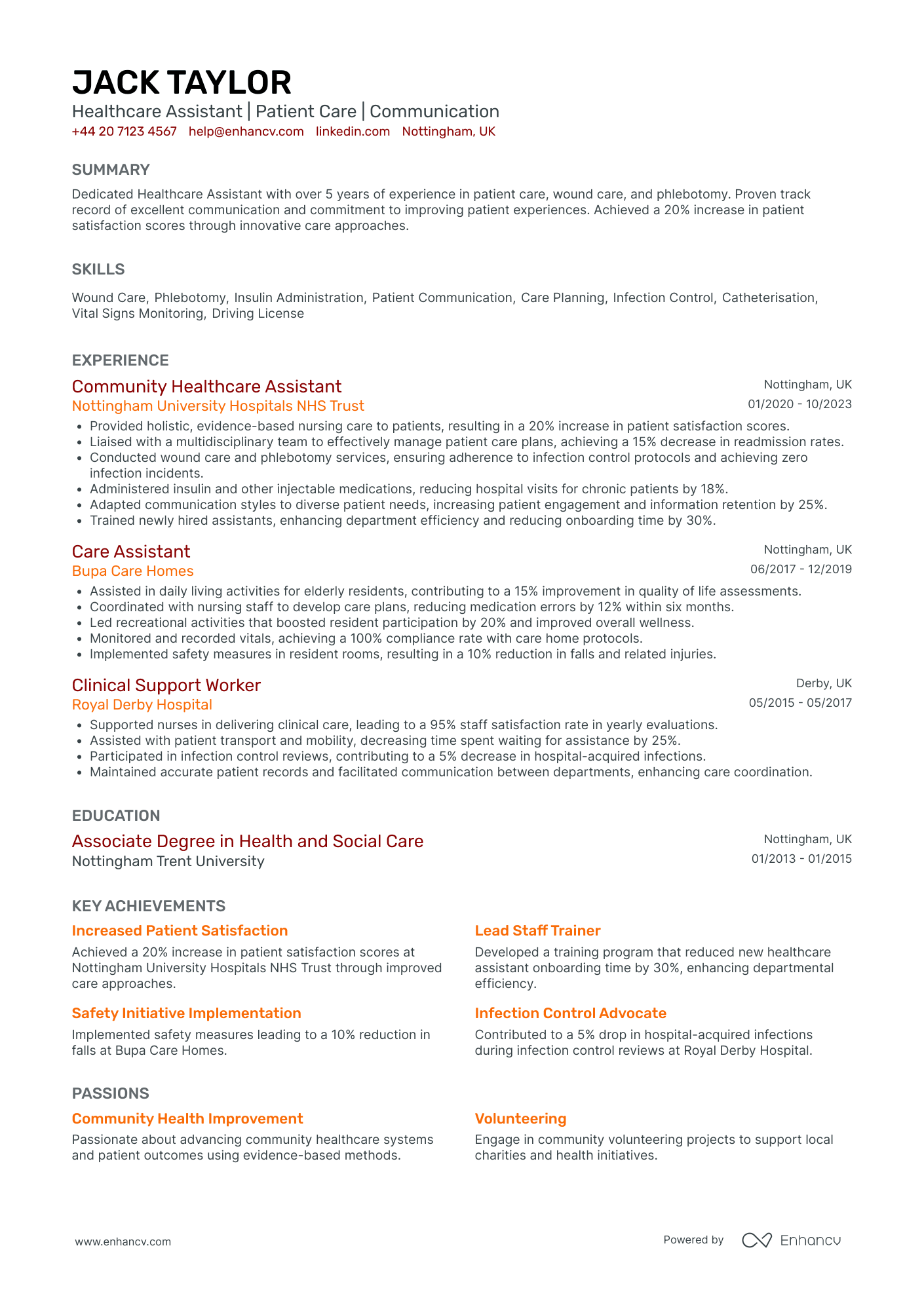 Care Assistant CV Examples & Guide for 2025