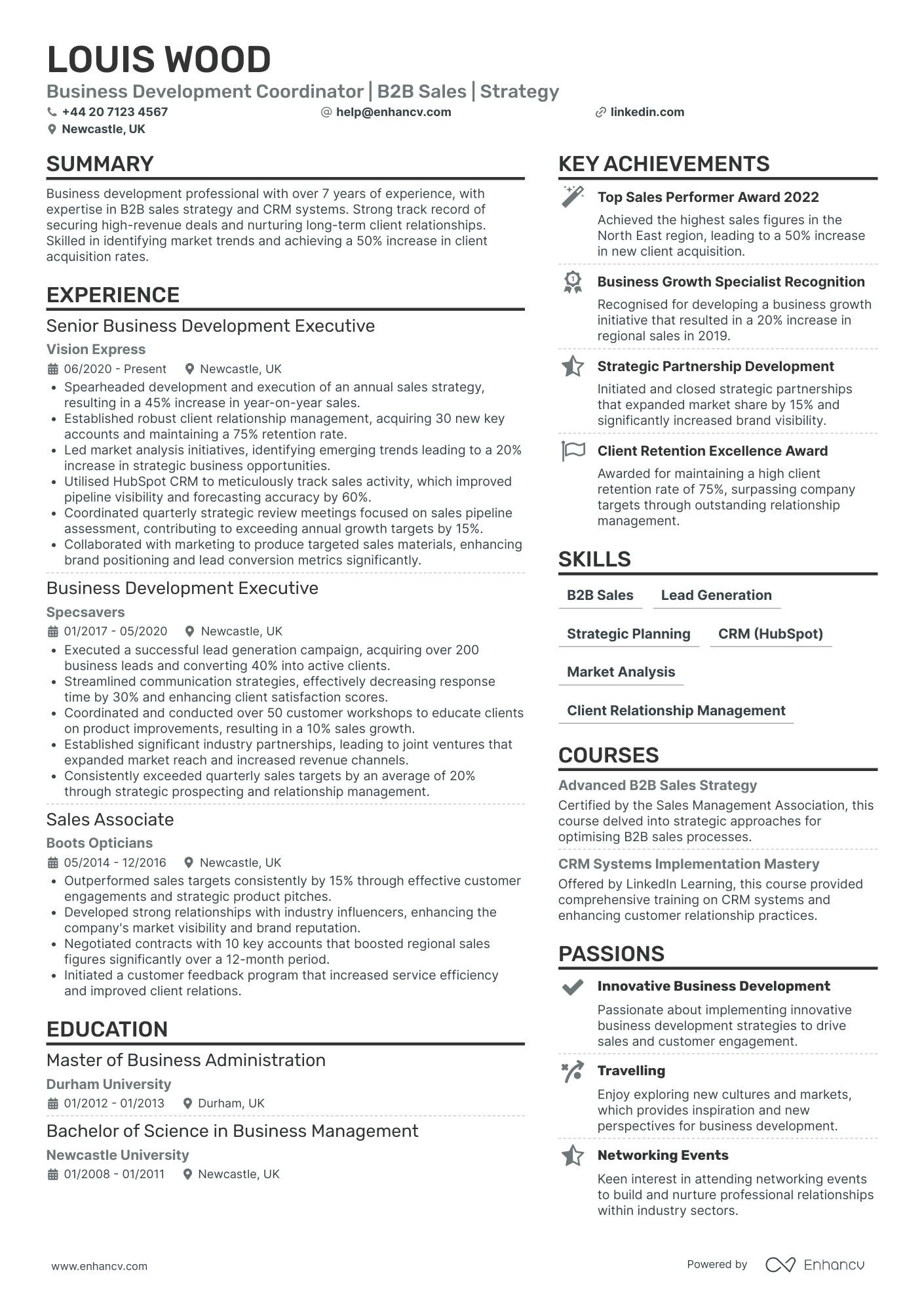 Business Development CV Examples & Guide for 2026