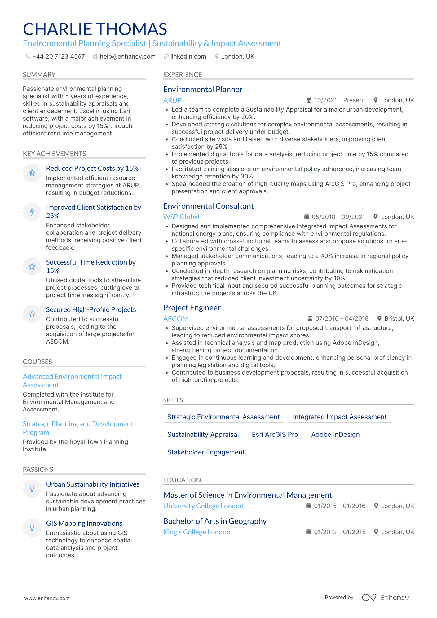 Environmental Consultant CV Examples & Guide for 2026