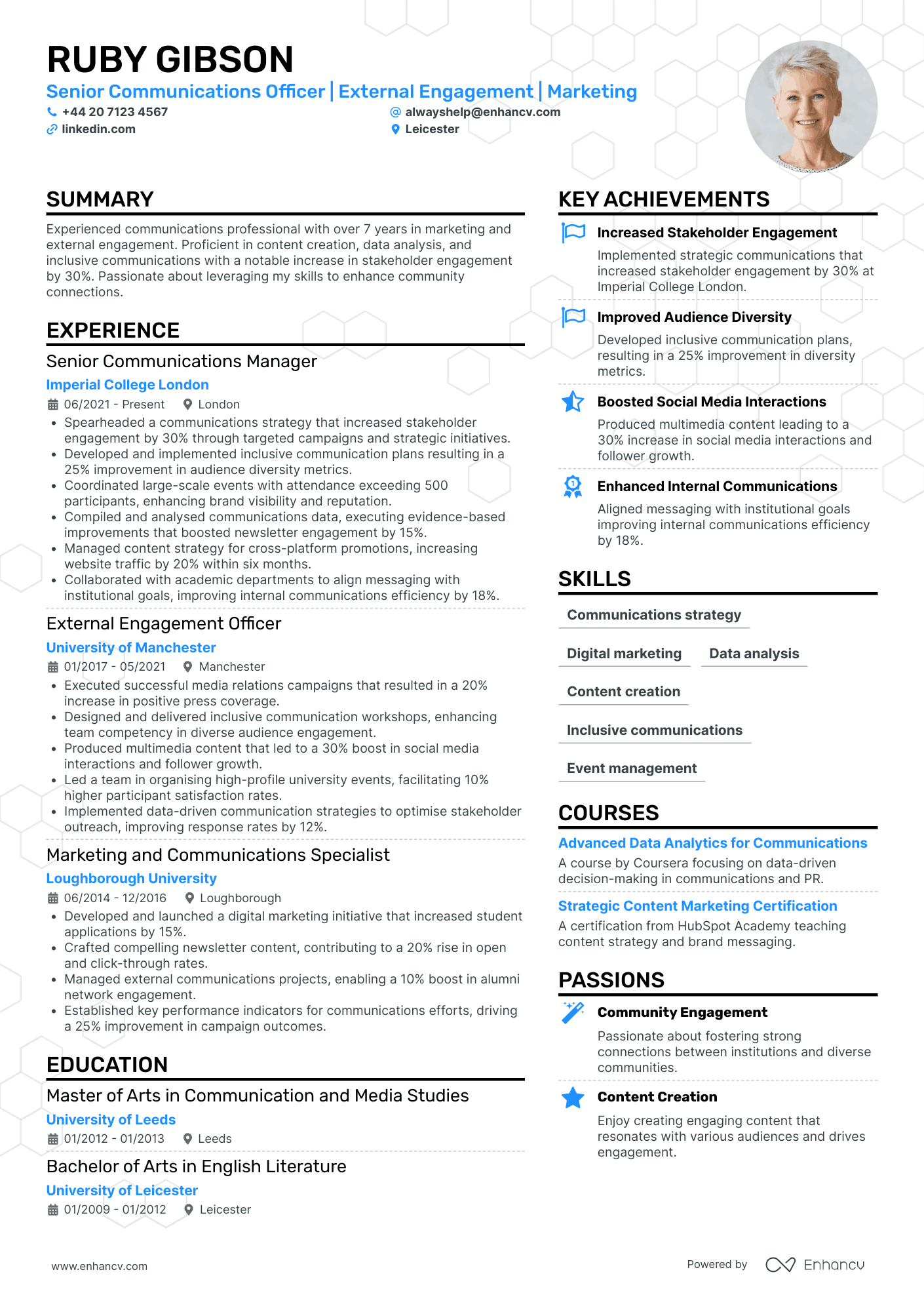 Communications Officer CV Examples & Guide for 2026