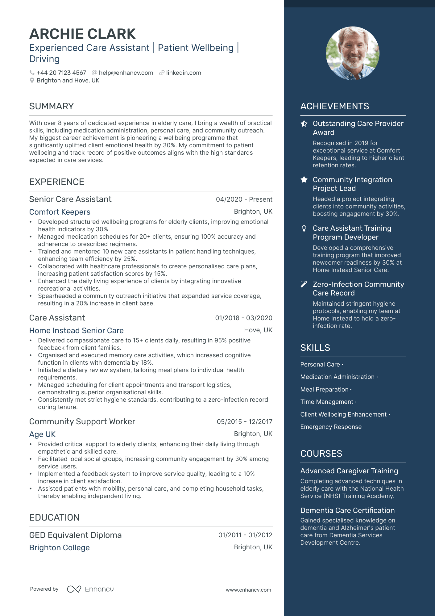 Caregiver CV Examples & Guide for 2025