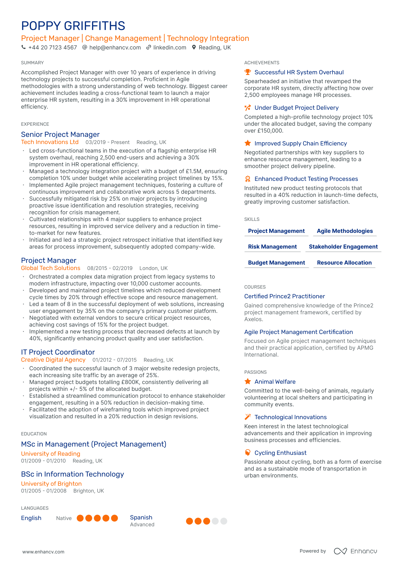 Project Manager CV Examples & Guide for 2025