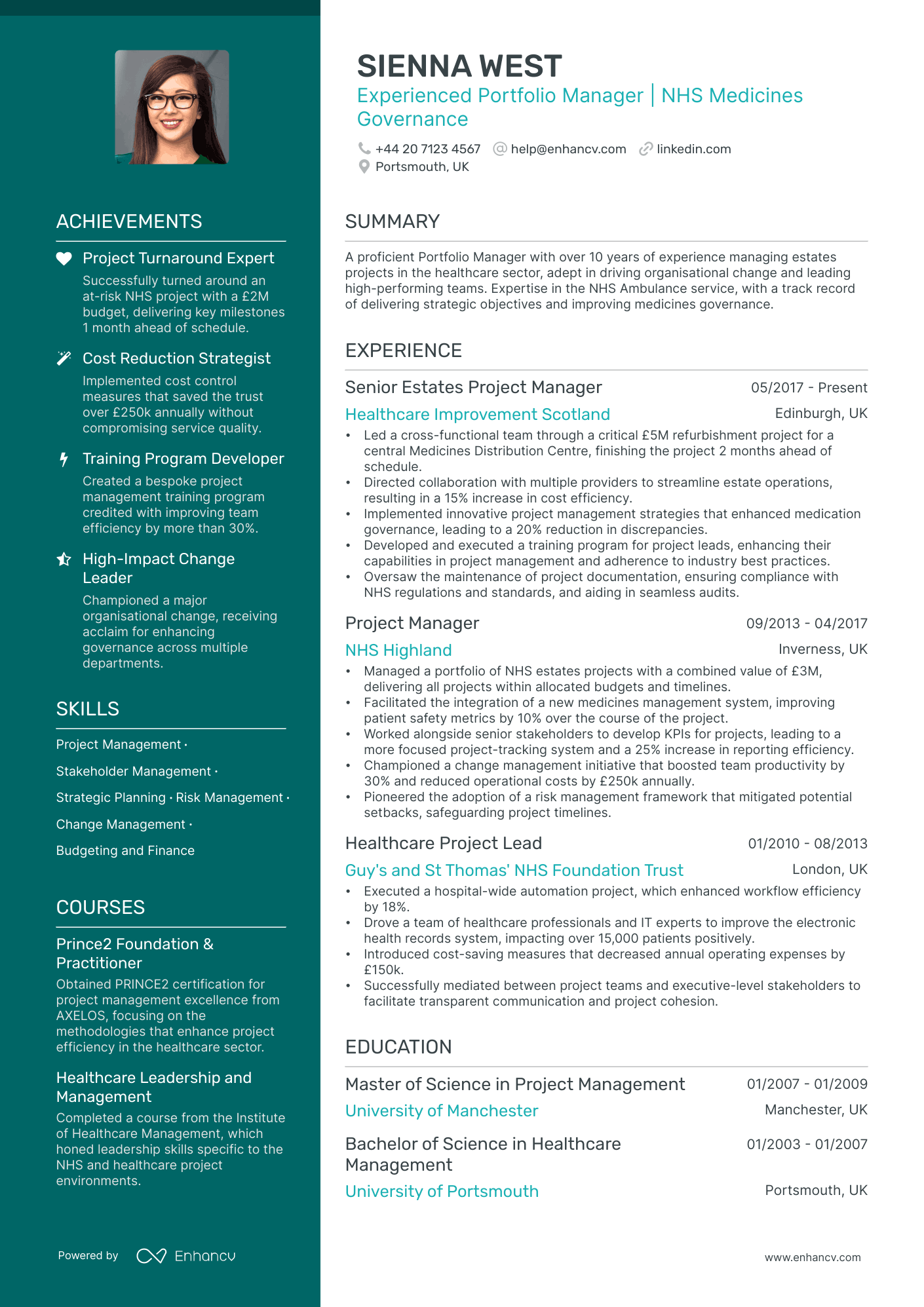 Portfolio Manager CV Examples & Guide for 2025
