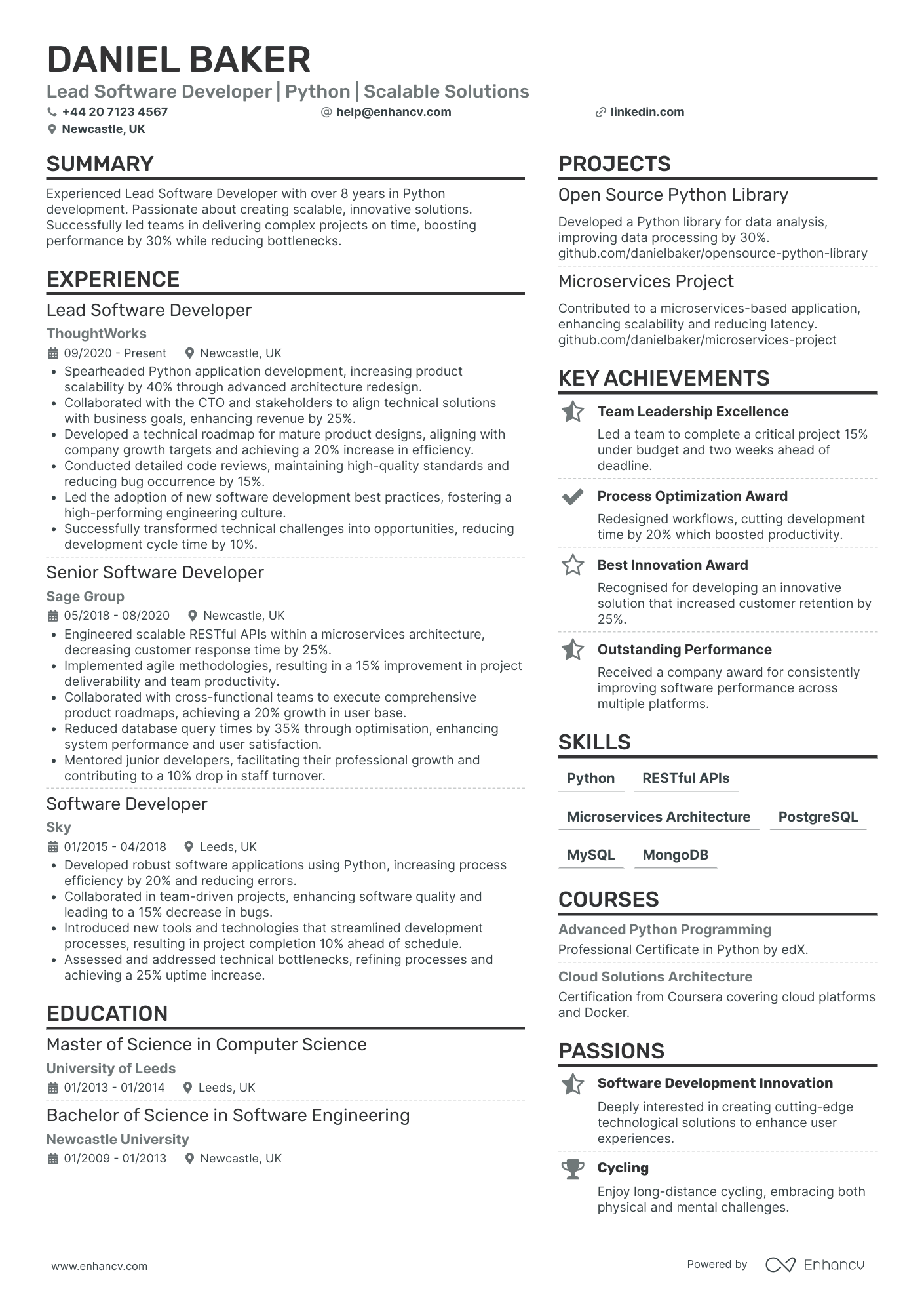 Software Developer CV Examples & Guide for 2025