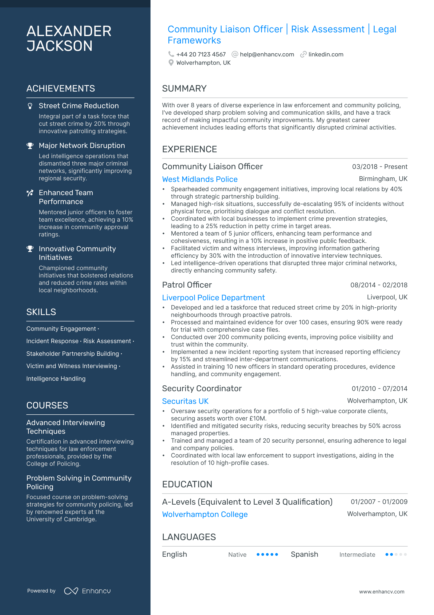 Police Officer CV Examples & Guide for 2025