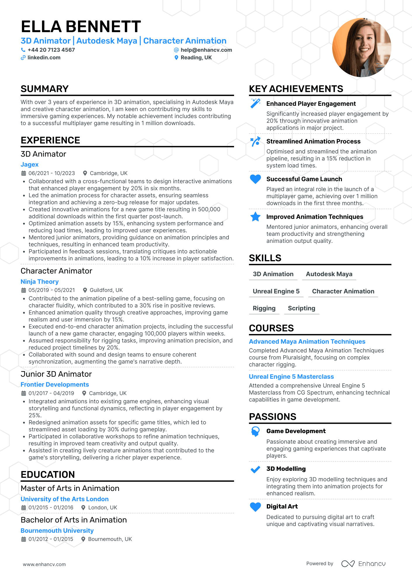Animator CV Examples & Guide for 2026