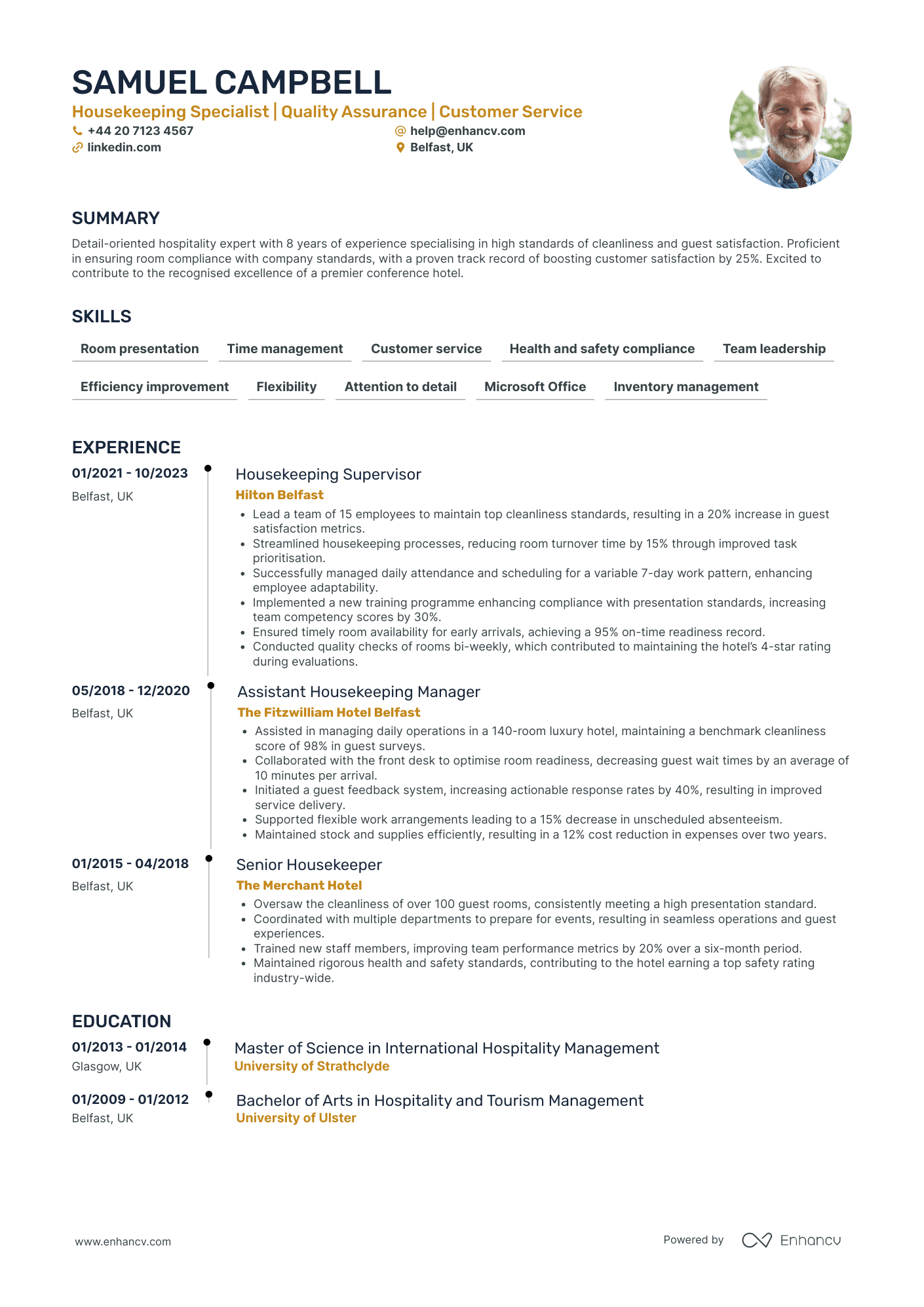 Housekeeper CV Examples & Guide for 2026