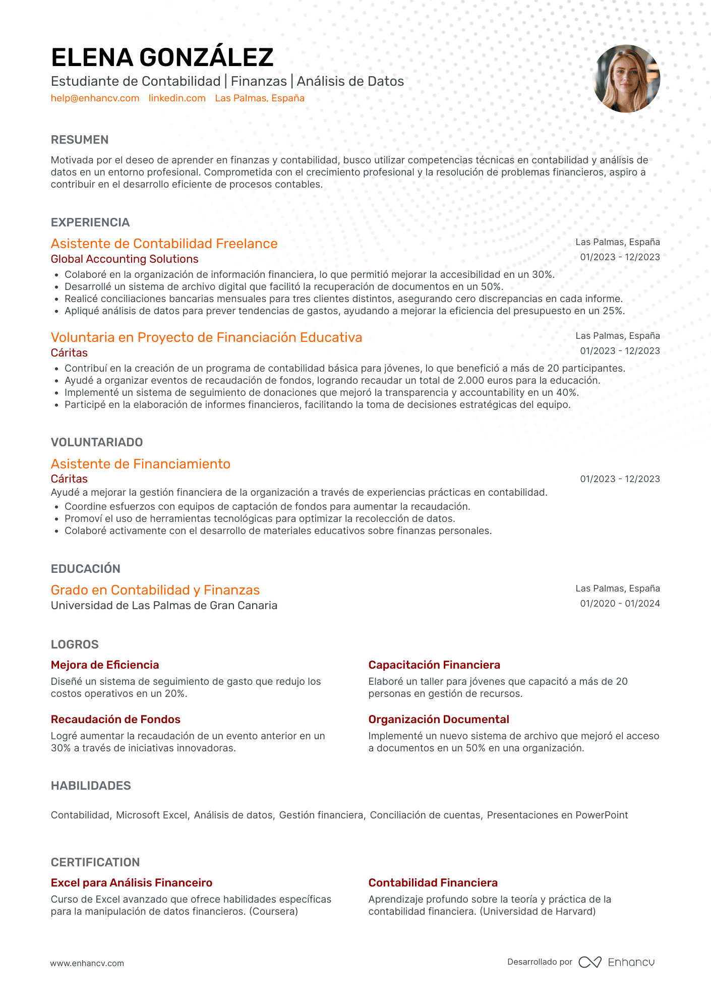 CV Contabilidad: Modelos y Ejemplos de Currículum Vitae