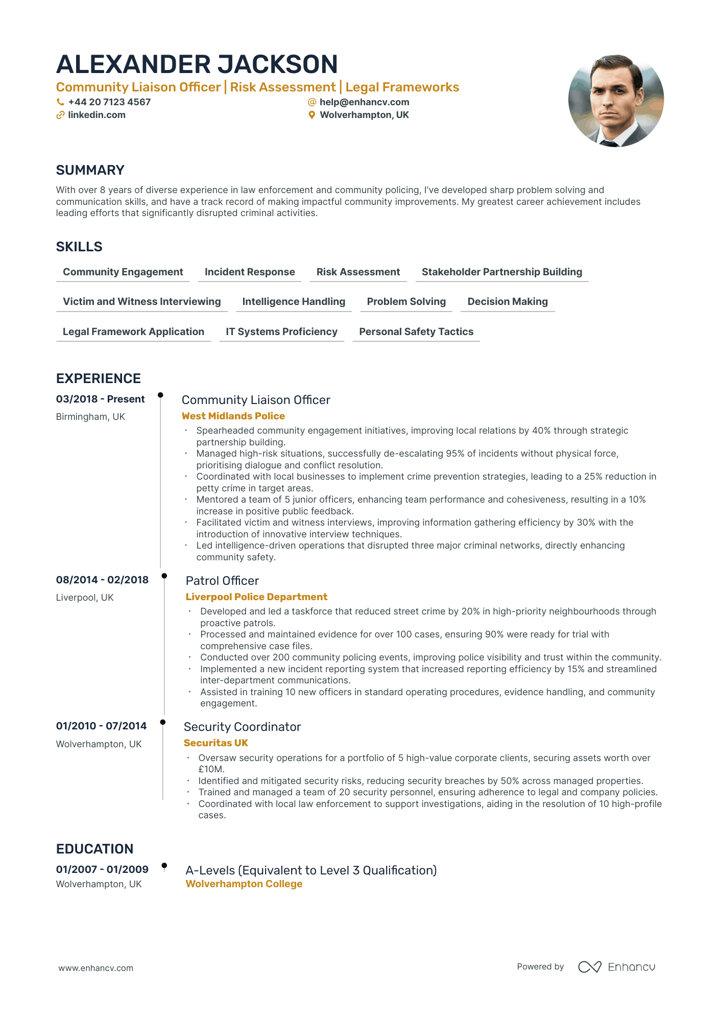 Police Officer CV Examples & Guide for 2025
