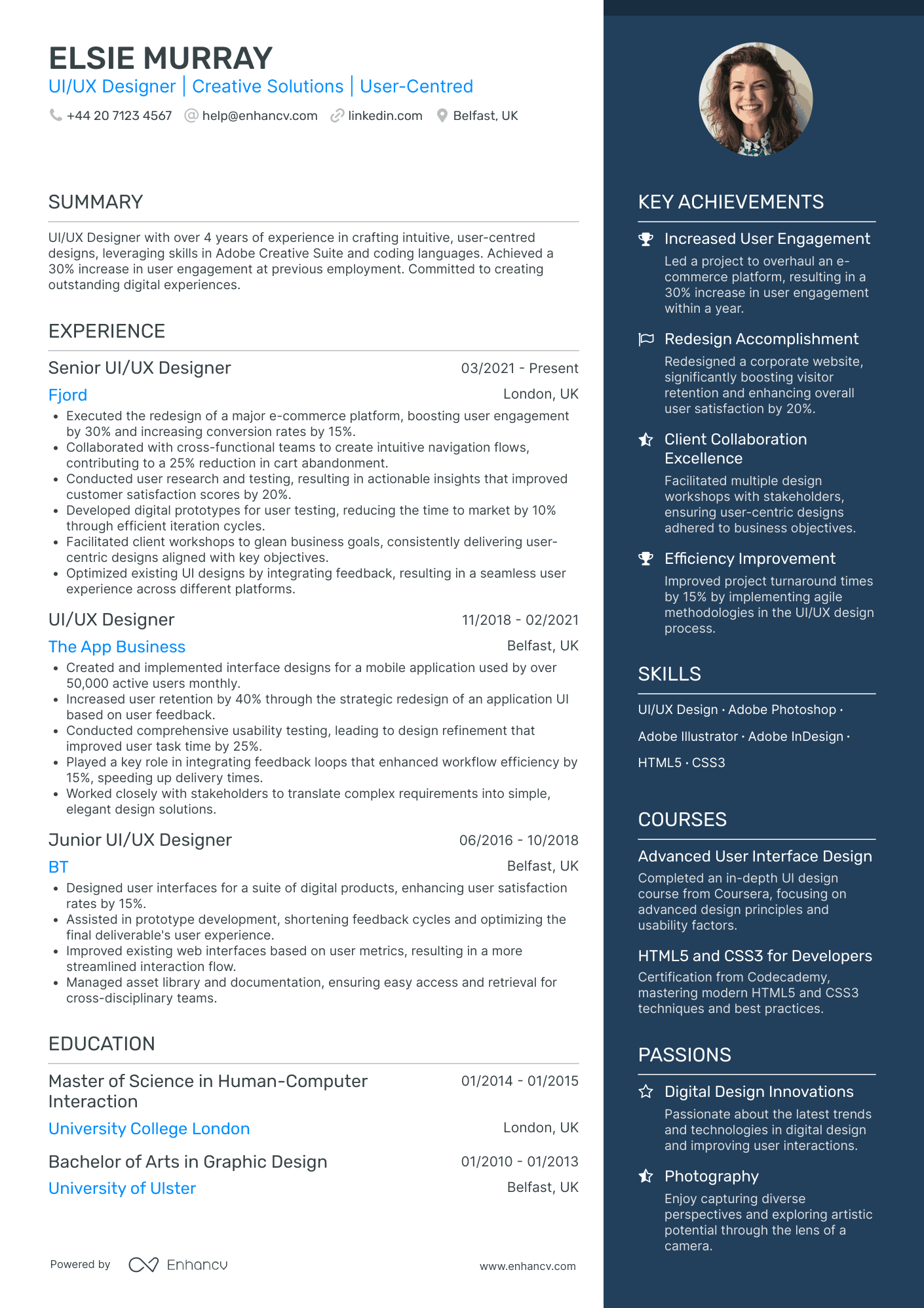 UX UI Designer CV Examples & Guide for 2025