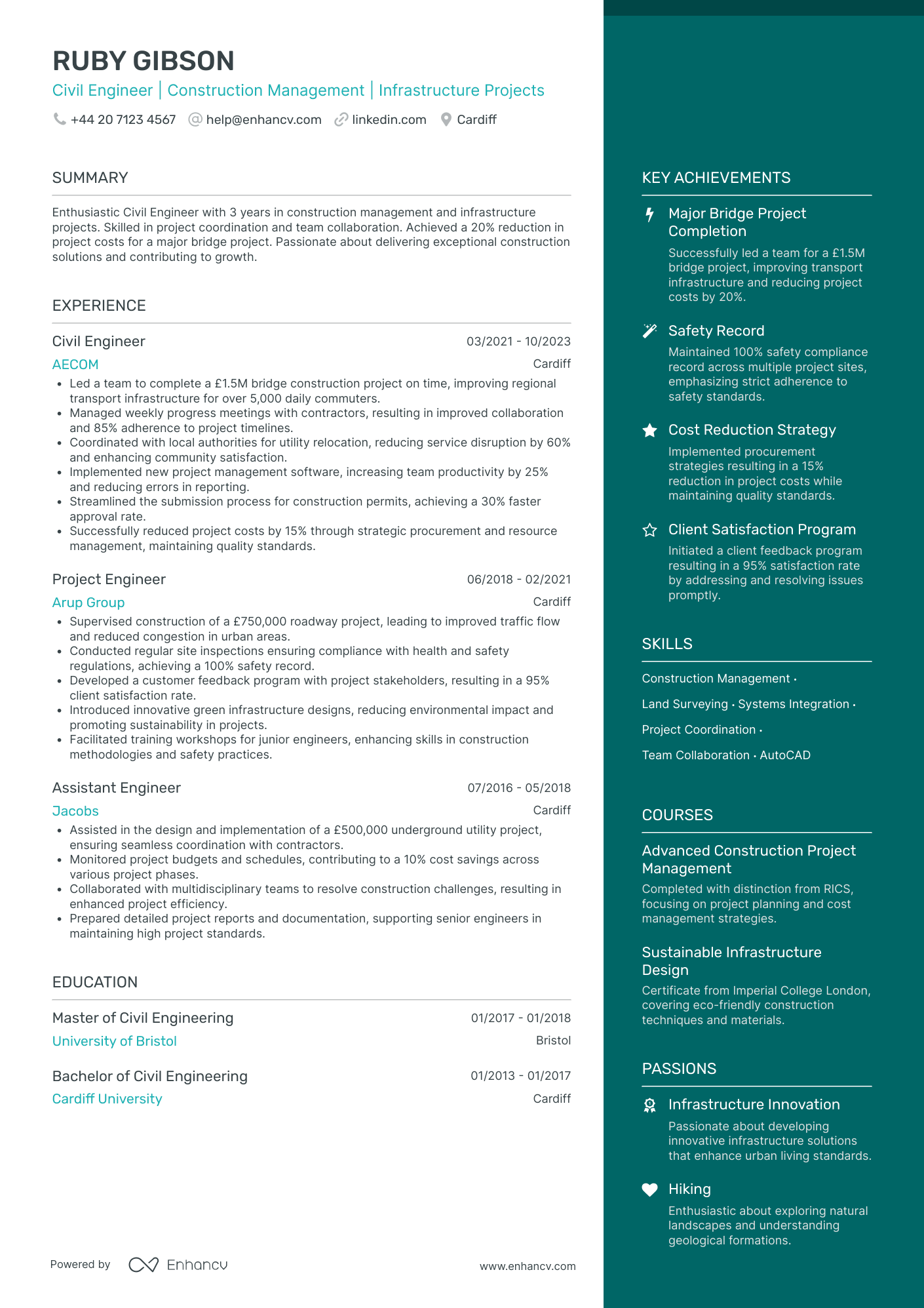 Civil Engineer CV Examples & Guide for 2025