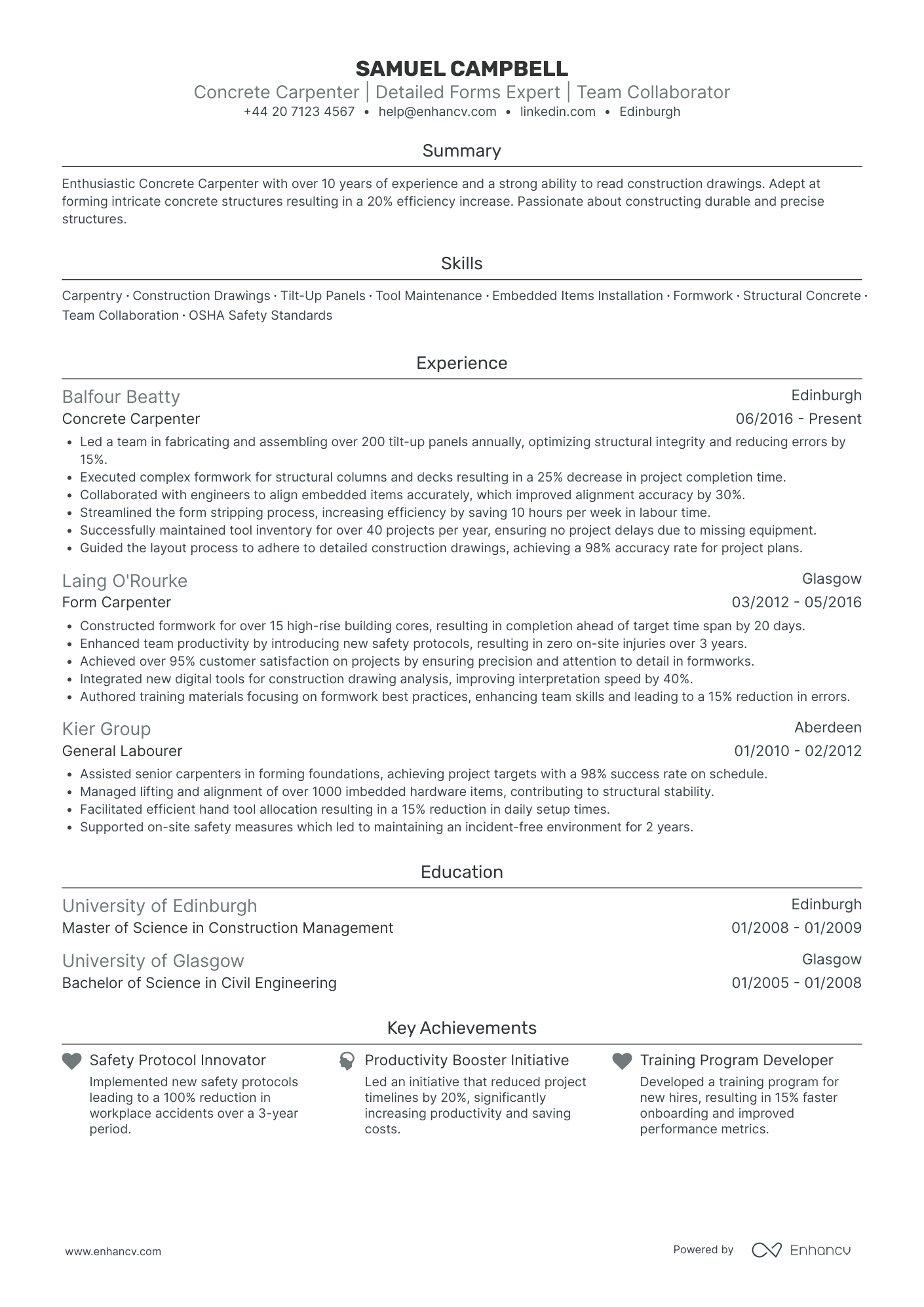 Carpenter CV Examples & Guide for 2026