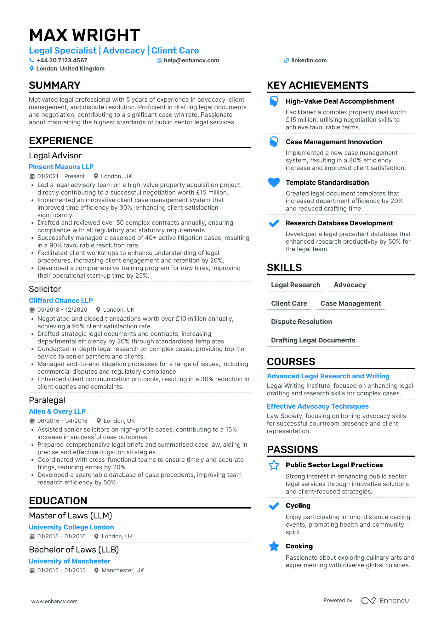 Legal CV Examples & Guide for 2026