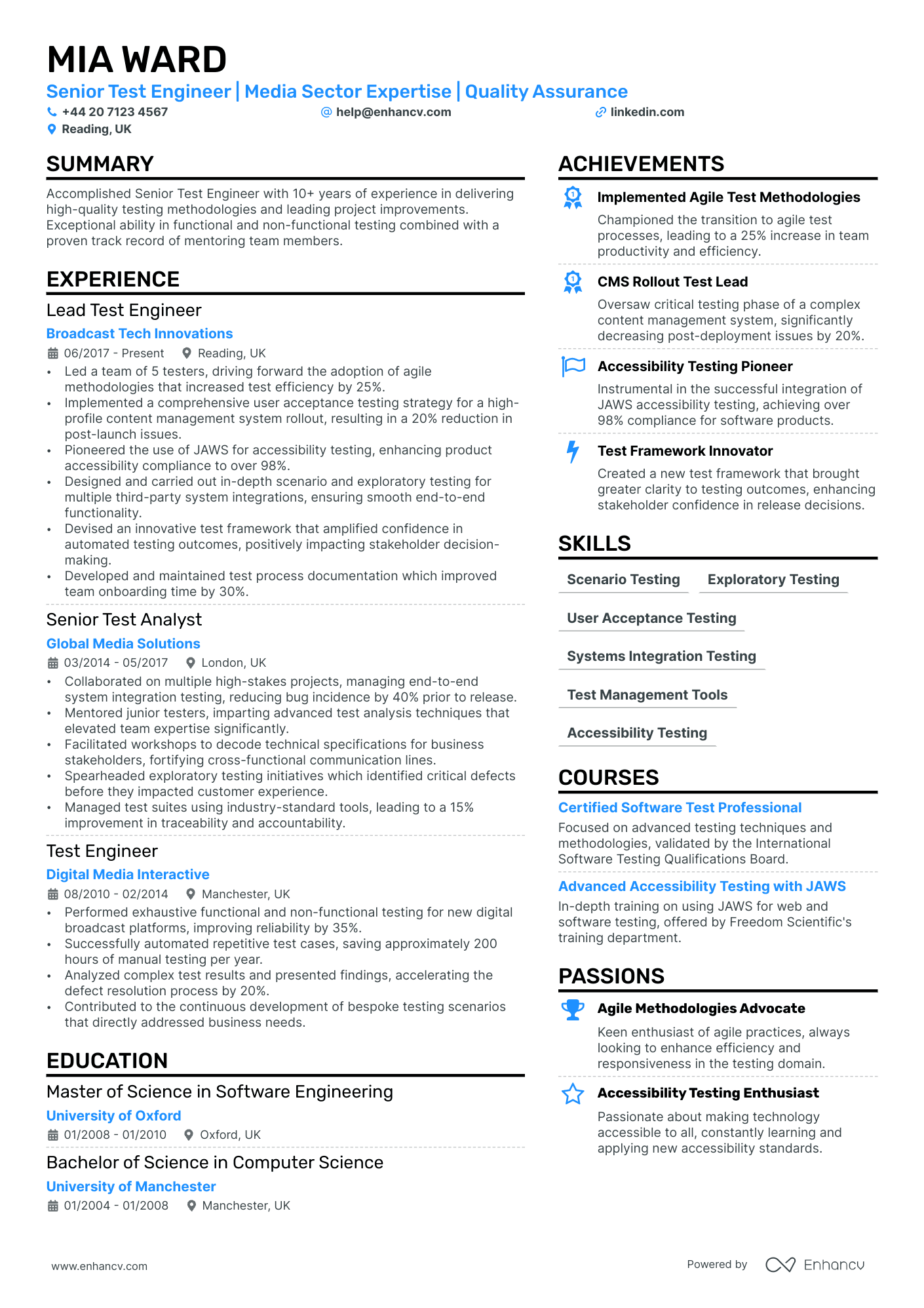 Manual Tester CV Examples & Guide for 2025