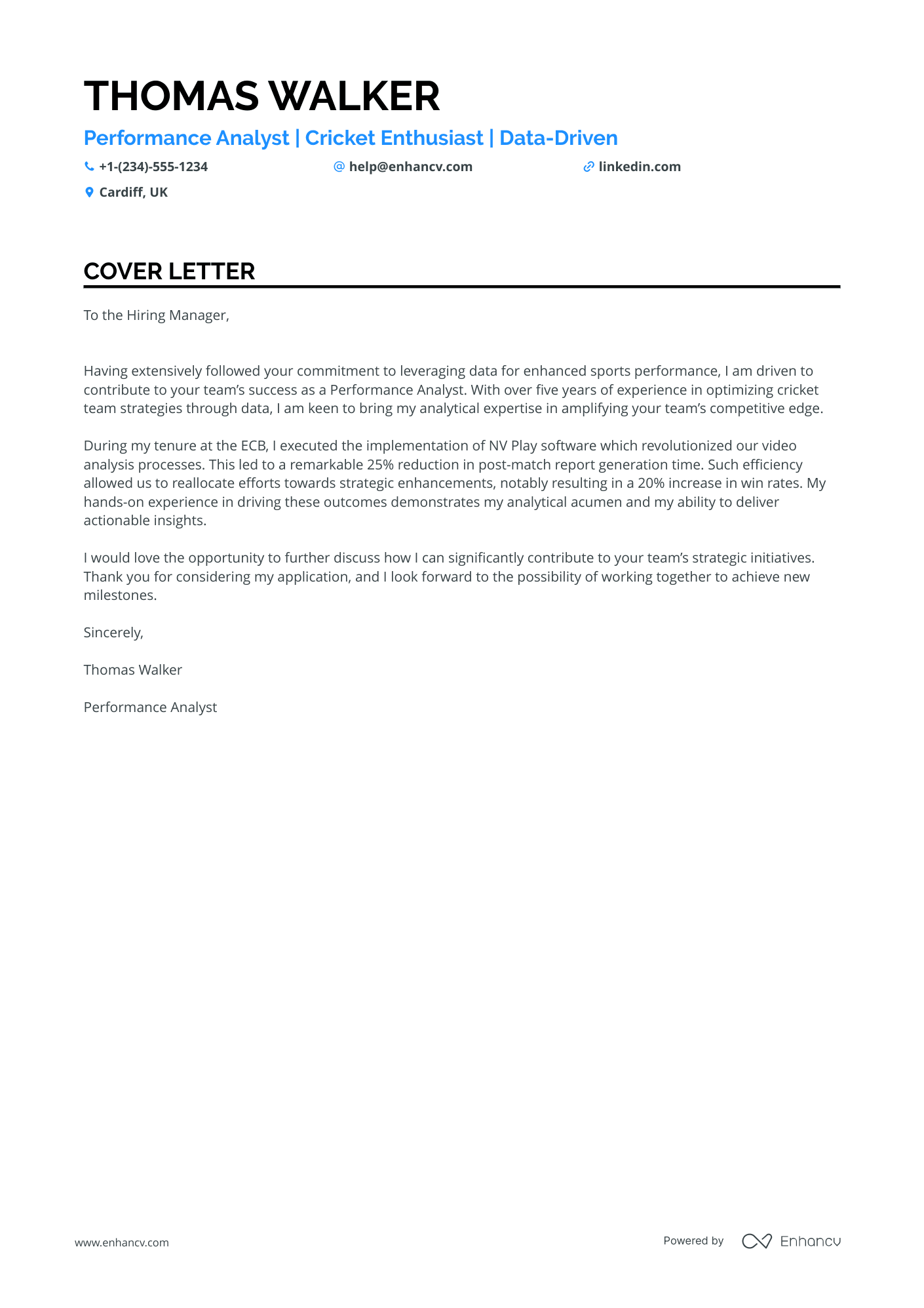 Sports Cover Letter Examples & Guide for 2026