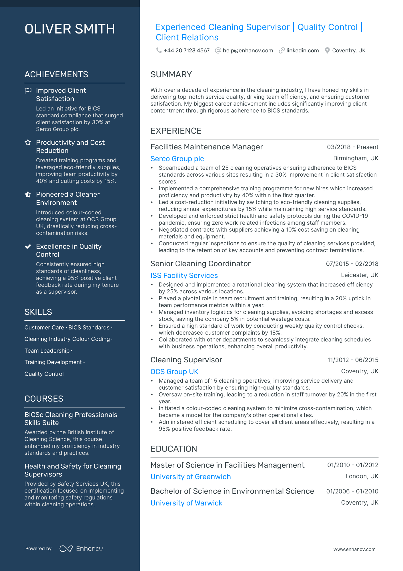 Cleaner CV Examples & Guide for 2025