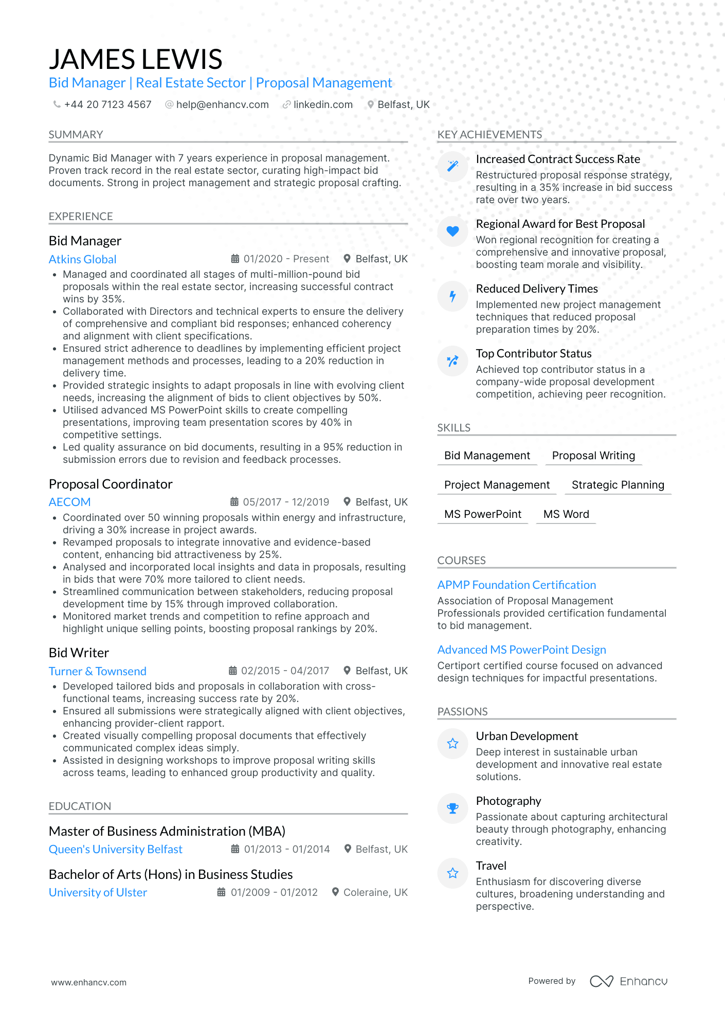 Bid Manager CV Examples & Guide for 2025