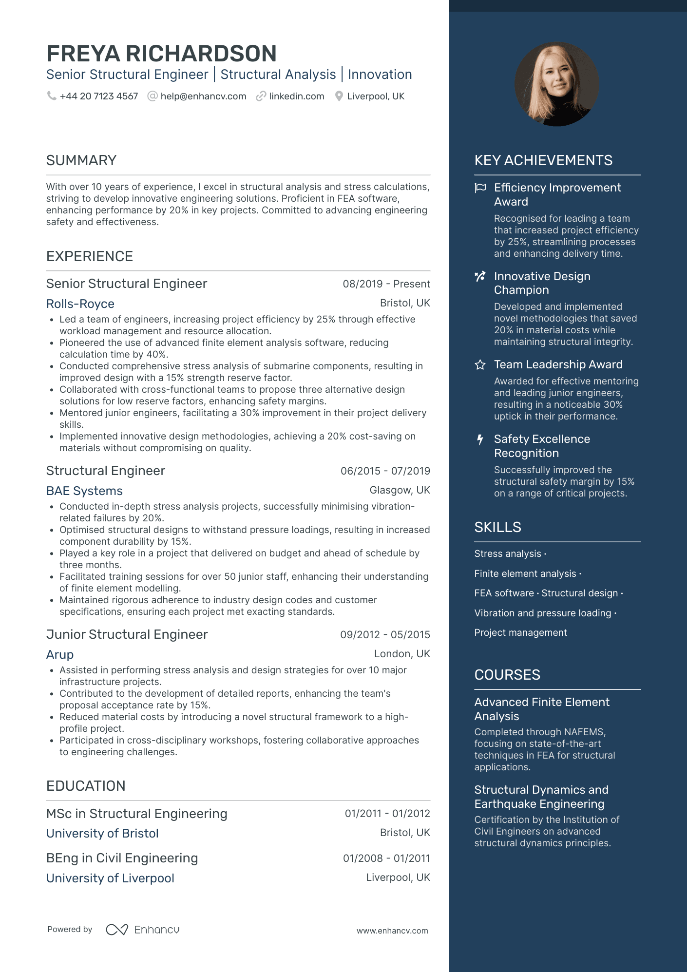 Structural Engineer CV Examples & Guide for 2026