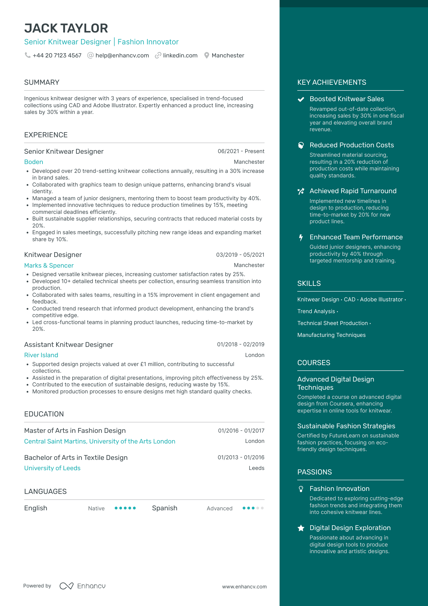 Fashion Designer CV Examples & Guide for 2026