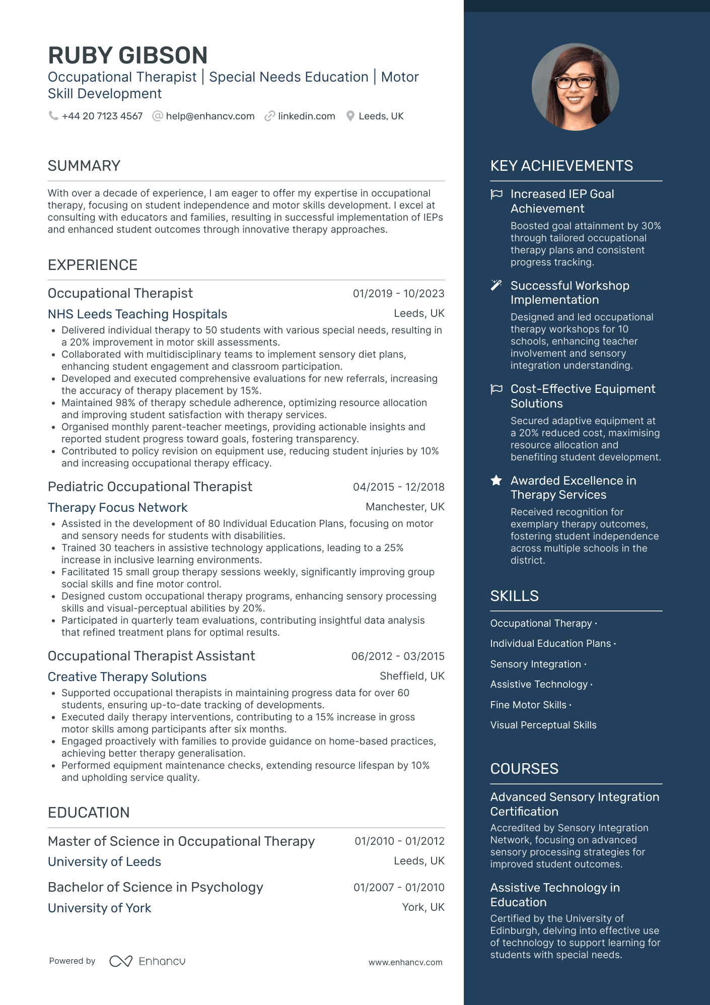Occupational Therapist CV Examples & Guide for 2026
