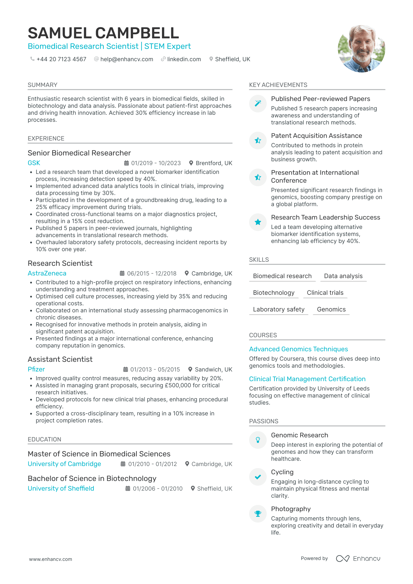 Biomedical Engineer CV Examples & Guide for 2026