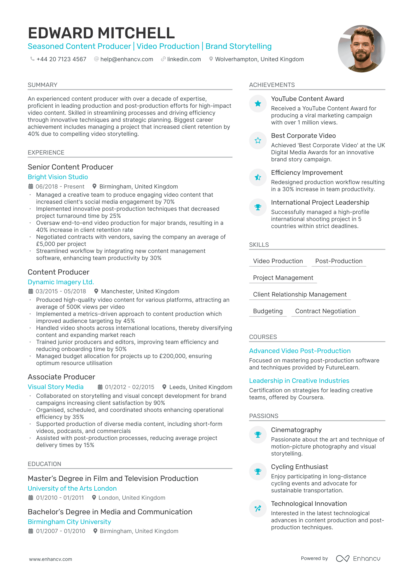Advertising CV Examples & Guide for 2025
